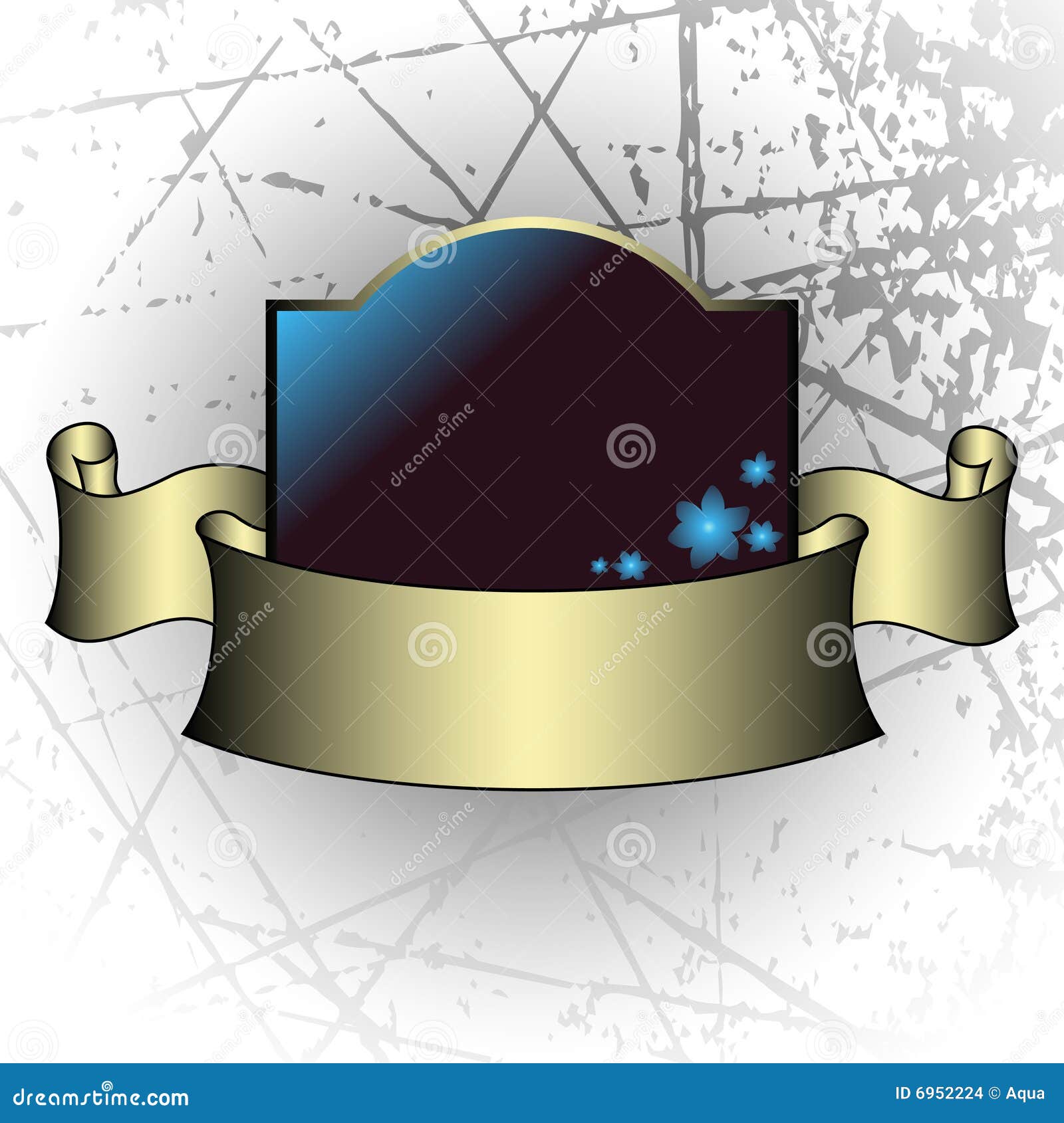 Floral shield stock vector. Illustration of placard, ornate - 6952224