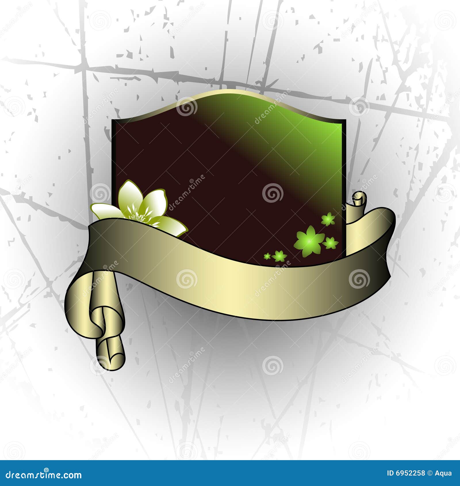 Floral shield stock vector. Illustration of banner, gift - 6952258