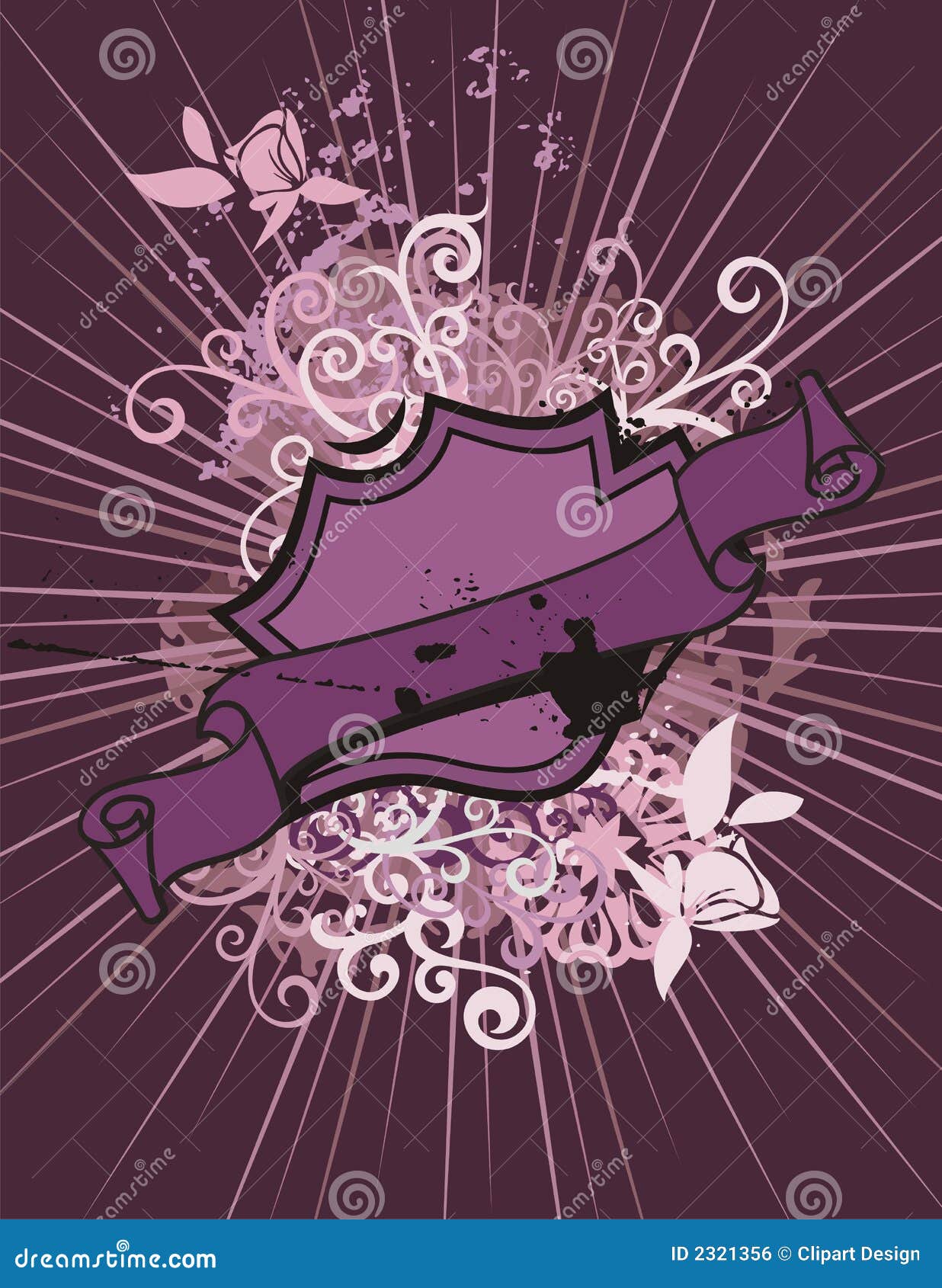 Floral shield background stock vector. Illustration of banner - 2321356