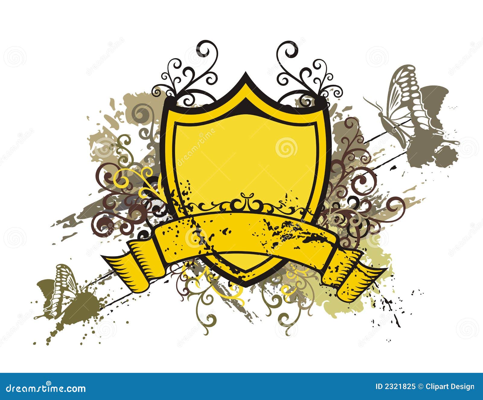 Floral shield background stock vector. Illustration of elements - 2321825