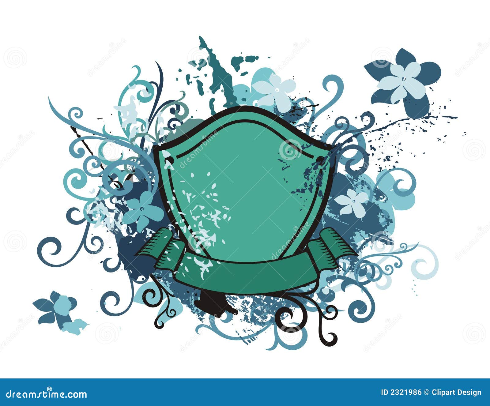 Floral shield background stock vector. Illustration of flower - 2321986