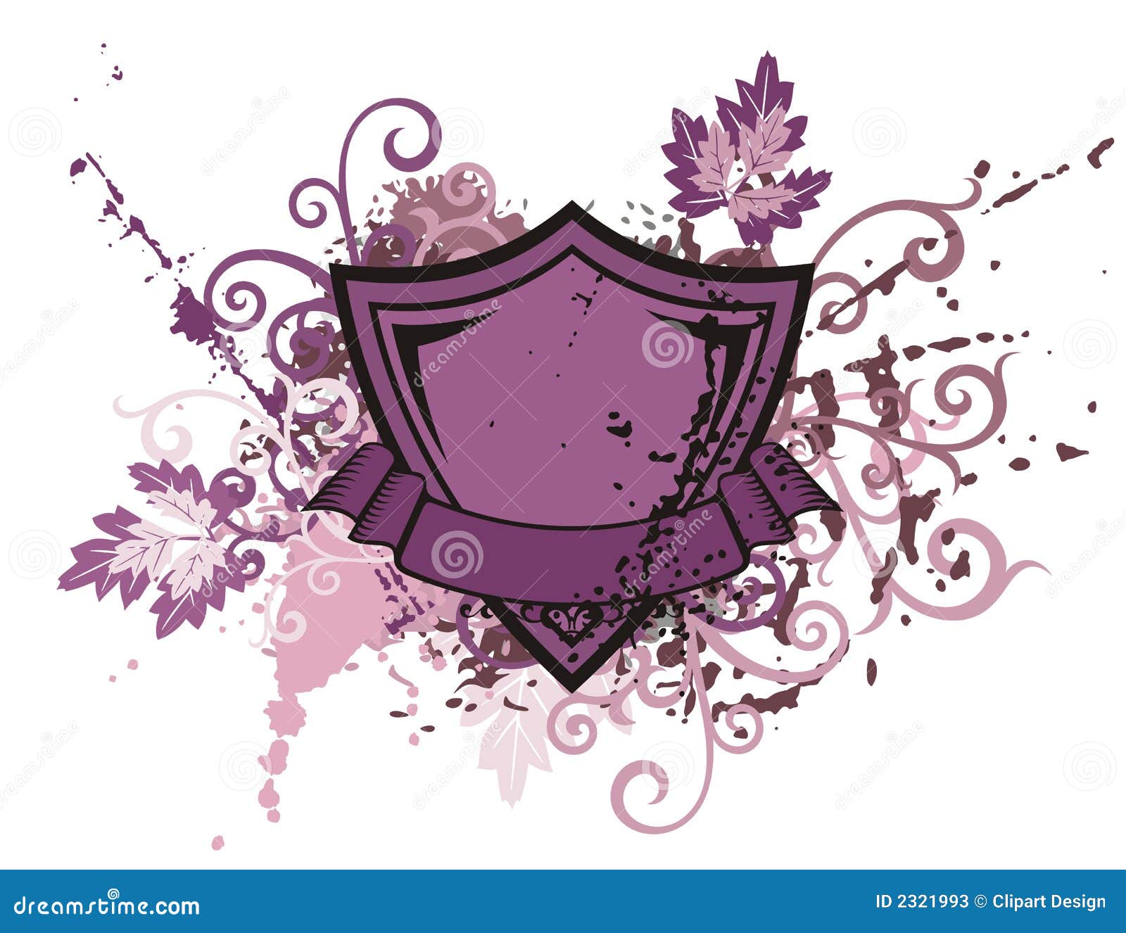 Floral shield background stock vector. Illustration of insignia - 2321993