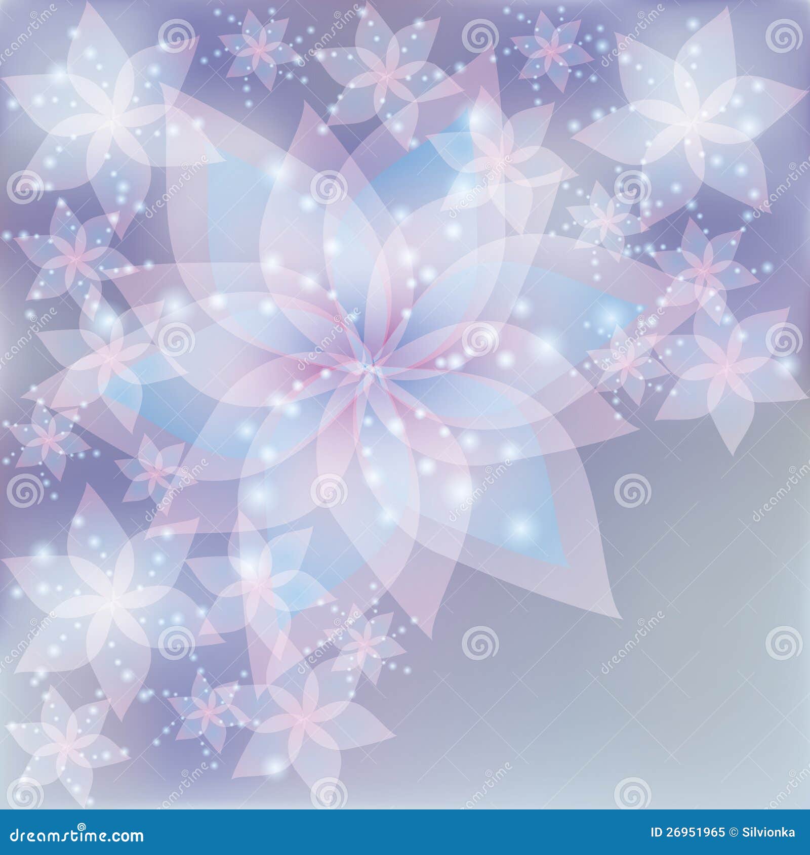 Floral Silver Background, Invitation Card Stock Vector - Illustration ...