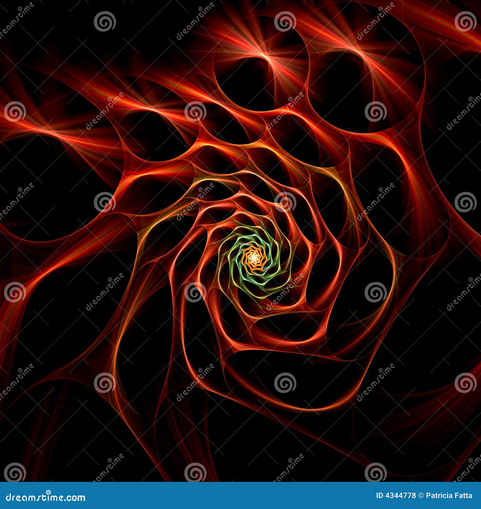 Floral spiral stock illustration. Illustration of white - 4344778
