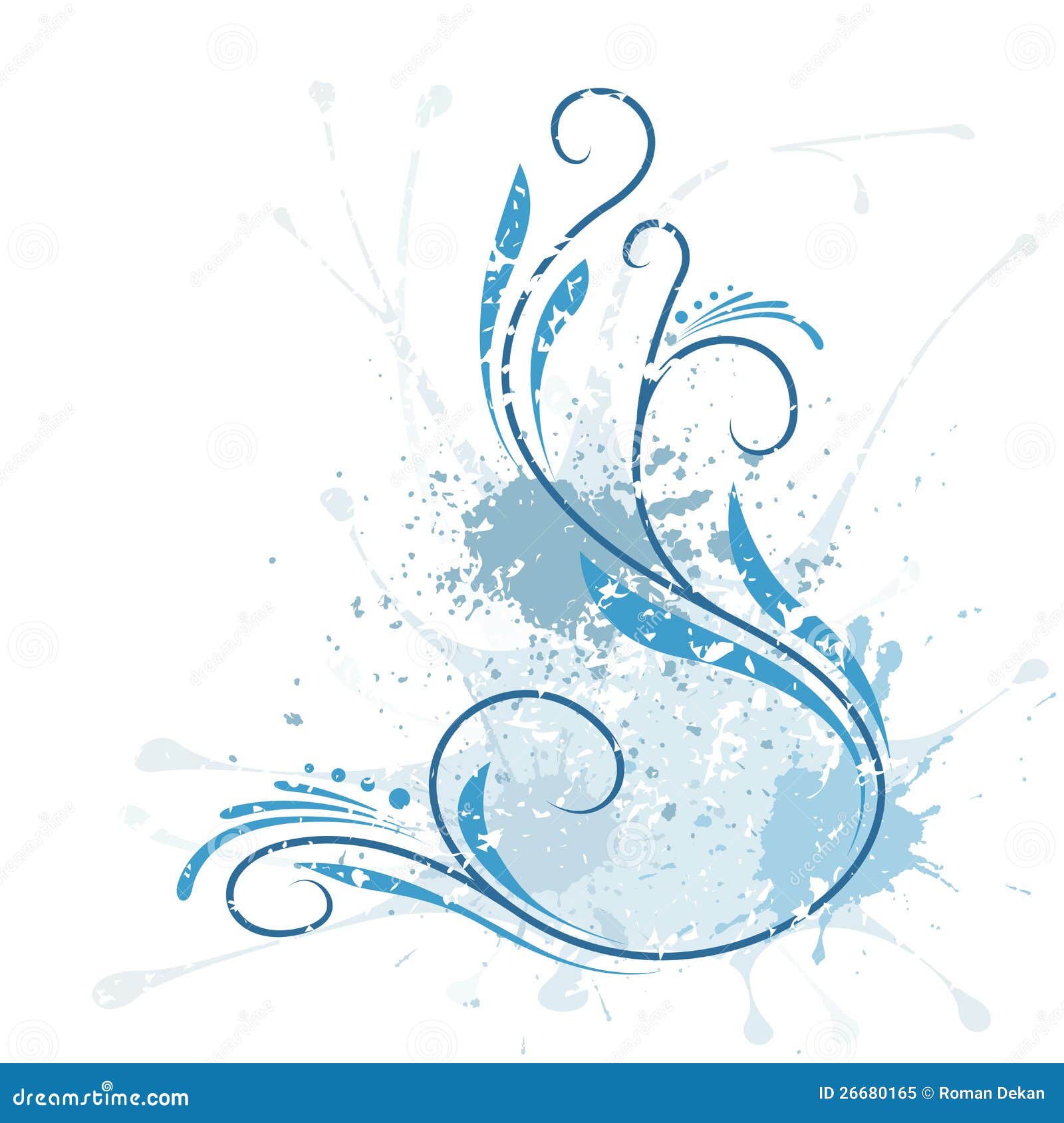 Floral Splash stock vector. Illustration of decoration - 26680165