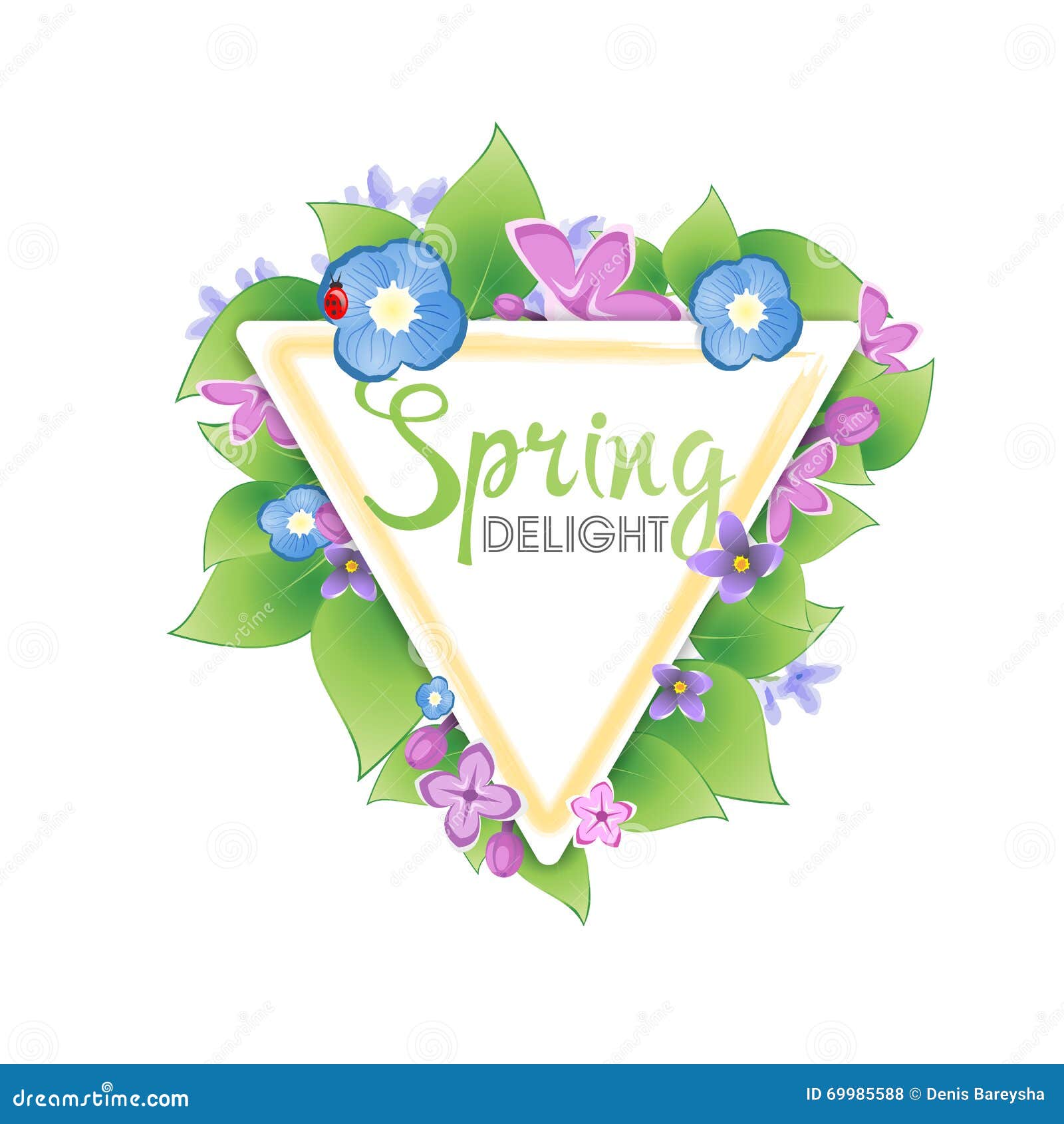Floral spring banner stock vector. Illustration of banner - 69985588