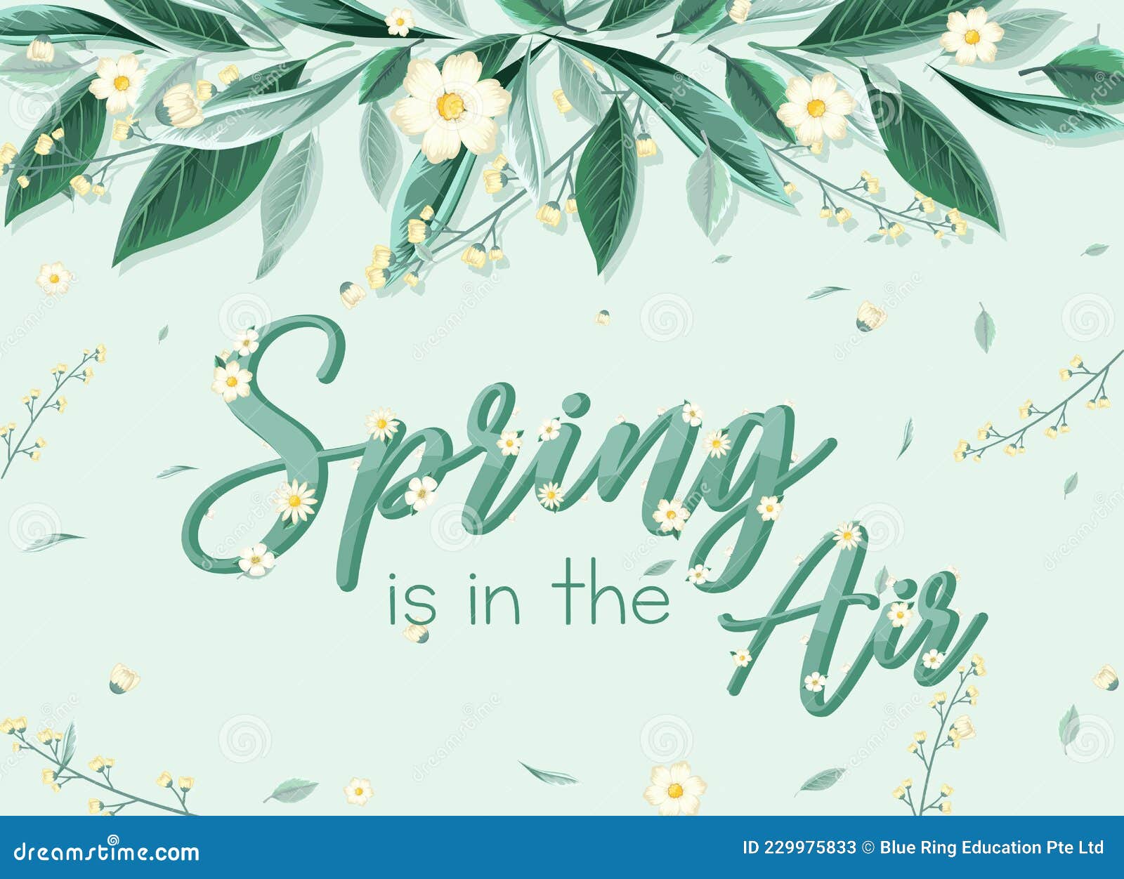 Floral Spring Banner Template Stock Vector - Illustration of graphic ...