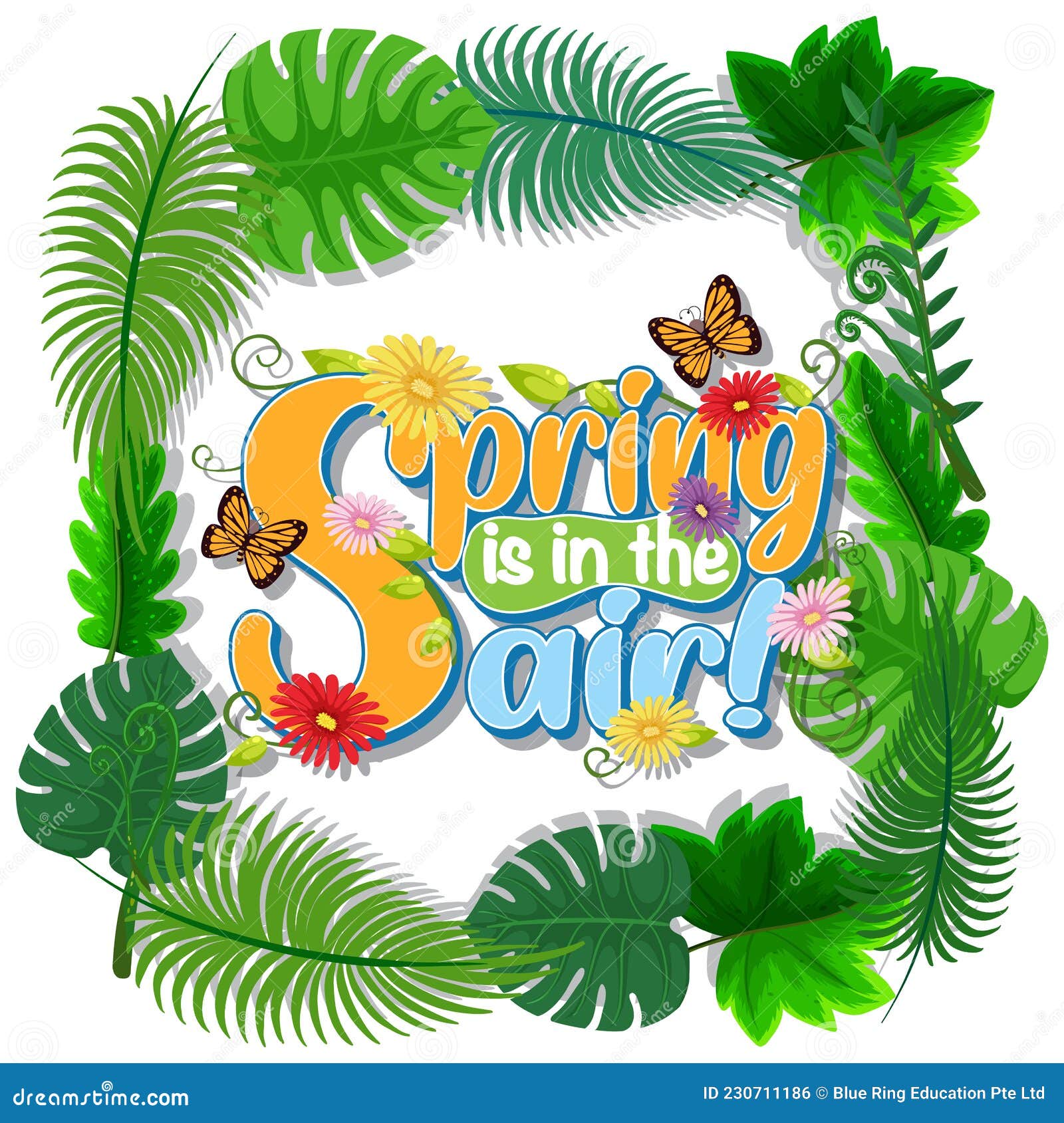 Floral Spring Banner Template Stock Vector - Illustration of media ...