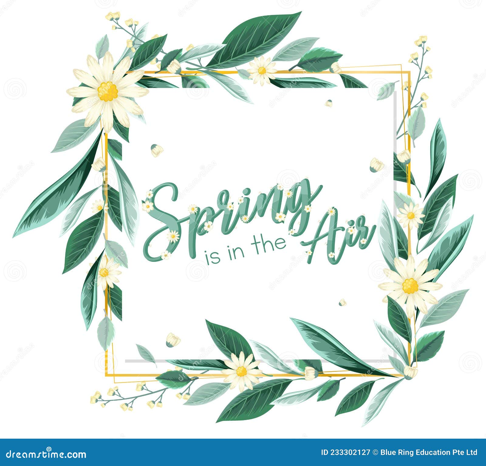 Floral Spring Banner Template Stock Vector - Illustration of color ...