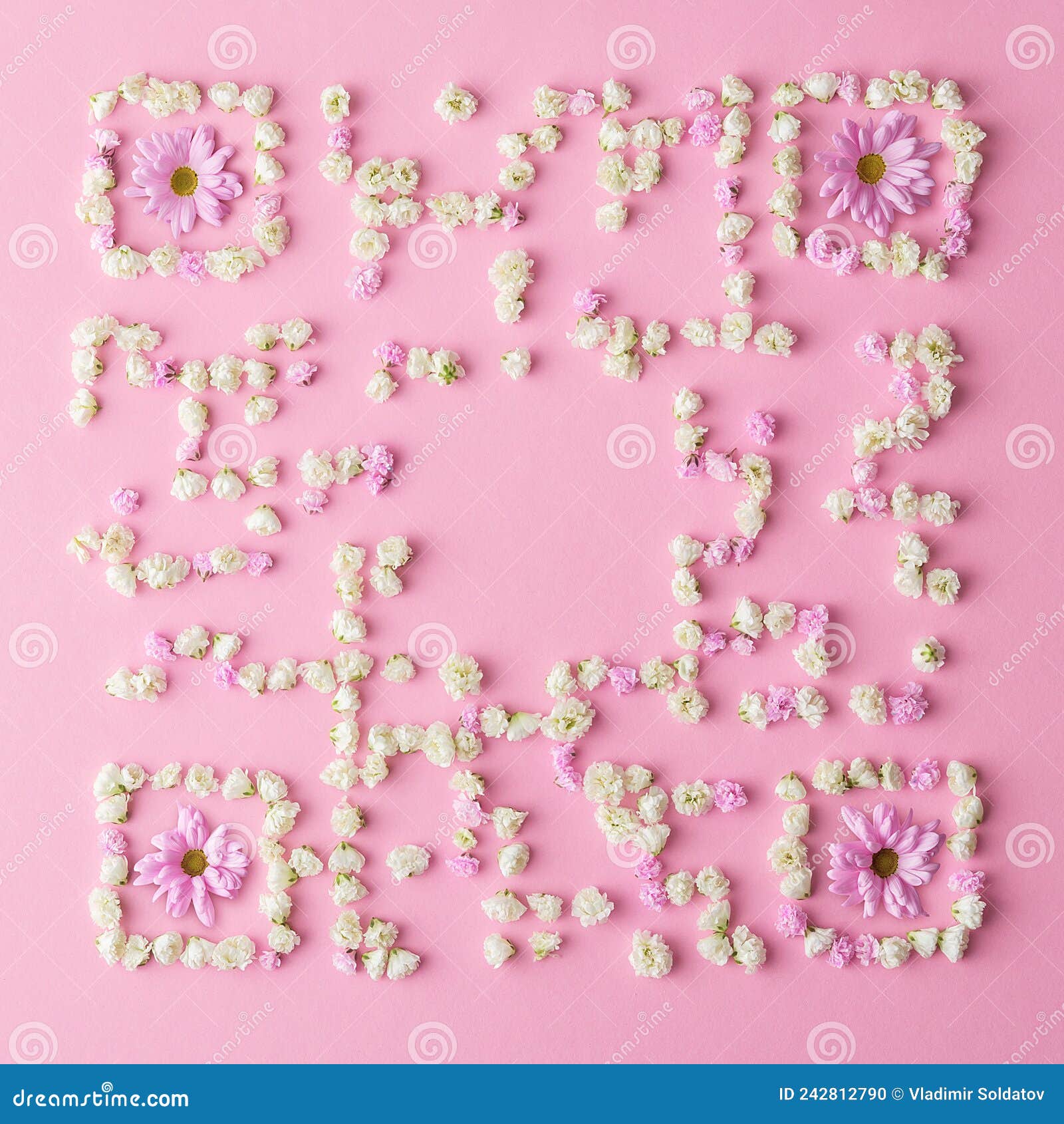 Floral Spring Composition in the Form of Qr Code. Creative Floral ...