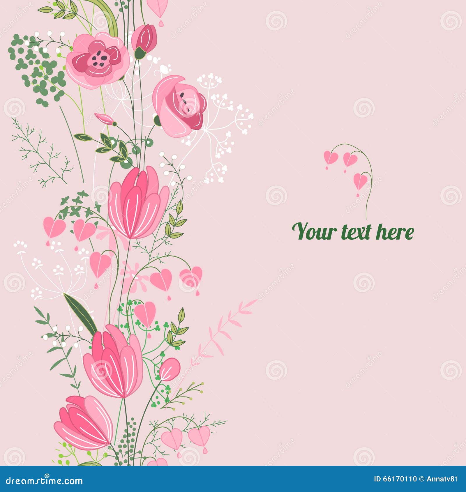 Floral spring template. stock illustration. Illustration of beautiful ...