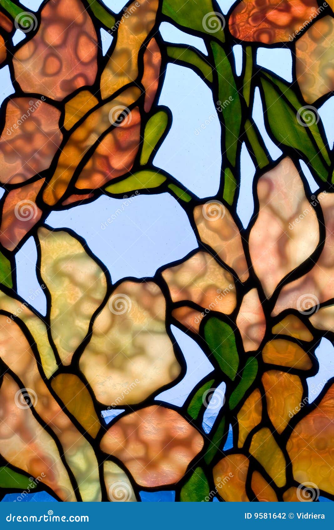 Floral stained glass panel stock photo. Image of mottle - 9581642