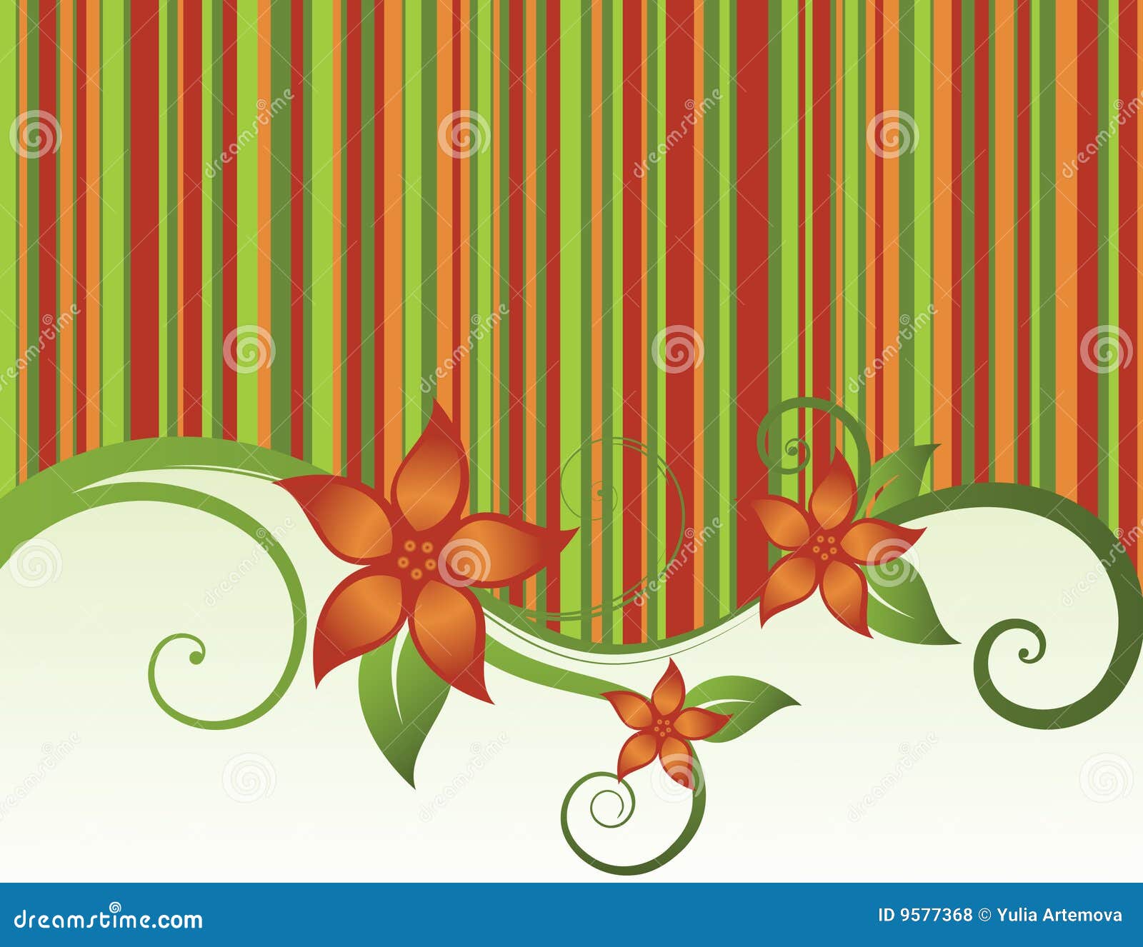 Floral stripes background stock vector. Illustration of abstract - 9577368