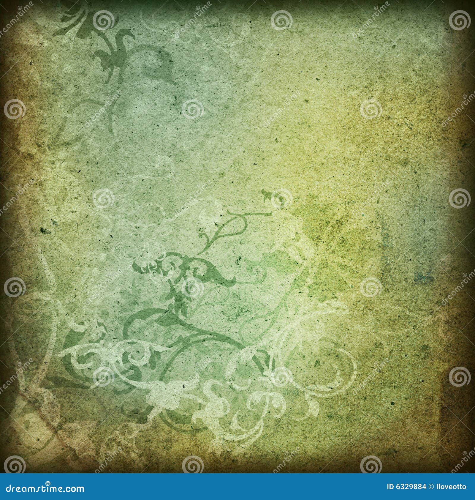 Floral Style Old Paper Textures Background Stock Photo - Image of ...