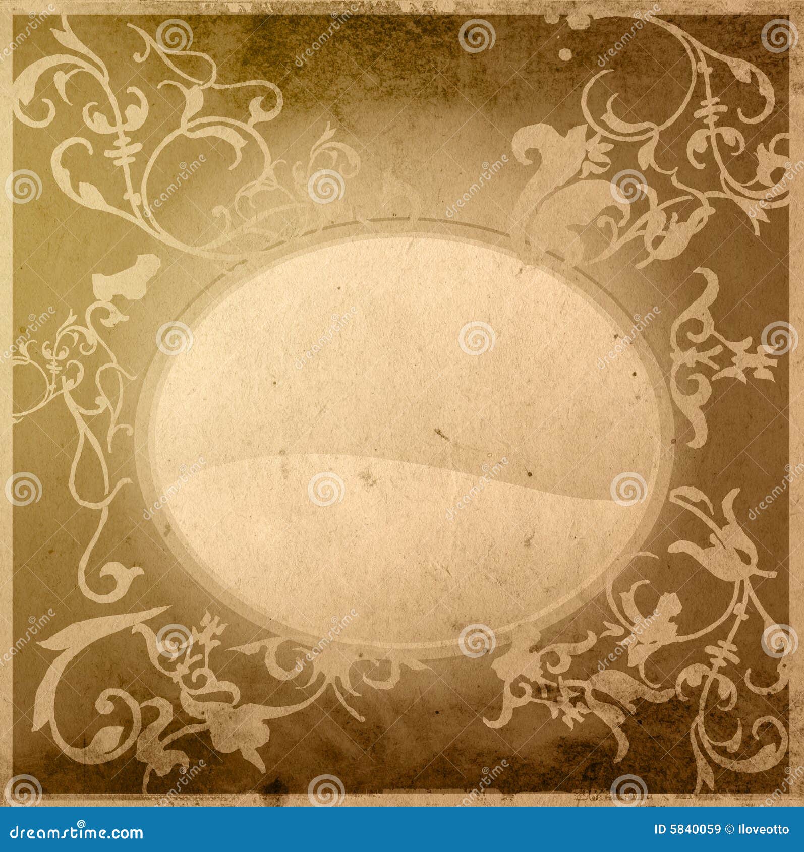 Floral Style Old Paper Textures Frame Stock Image - Image of abrasion ...
