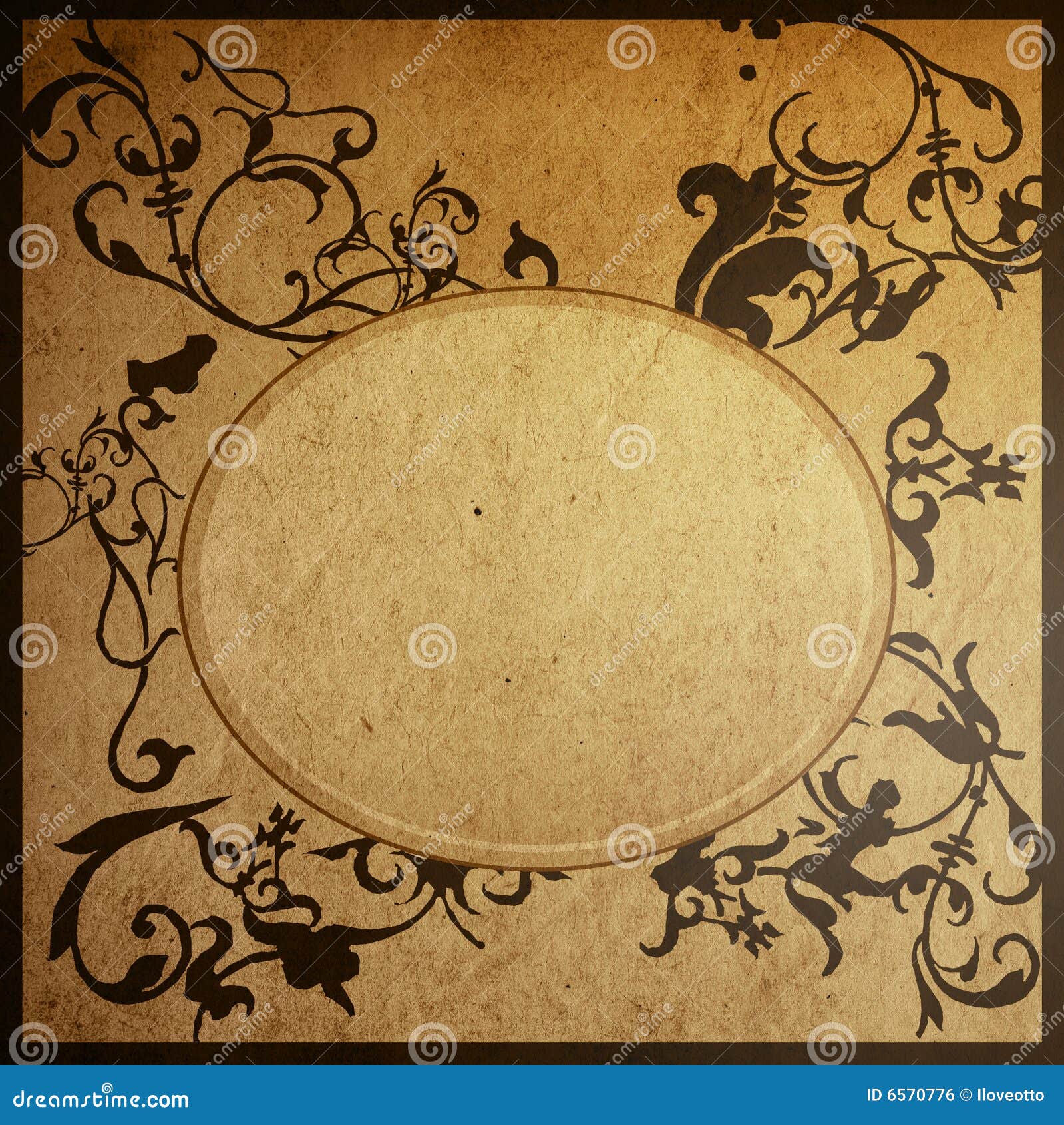 Floral Style Old Paper Textures Frame Stock Illustration - Illustration ...