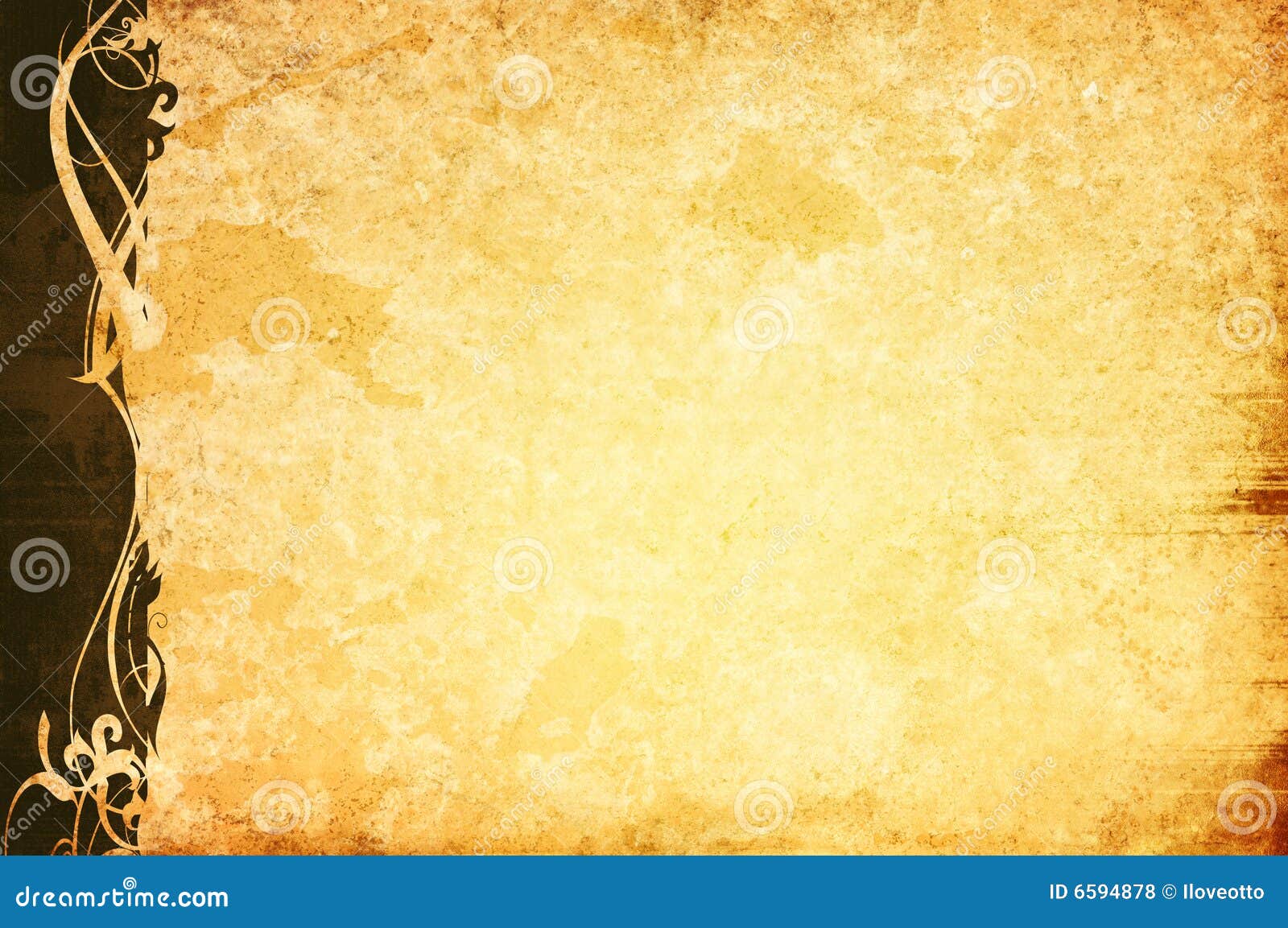 Floral Style Old Paper Textures Frame Stock Photo - Image of case ...