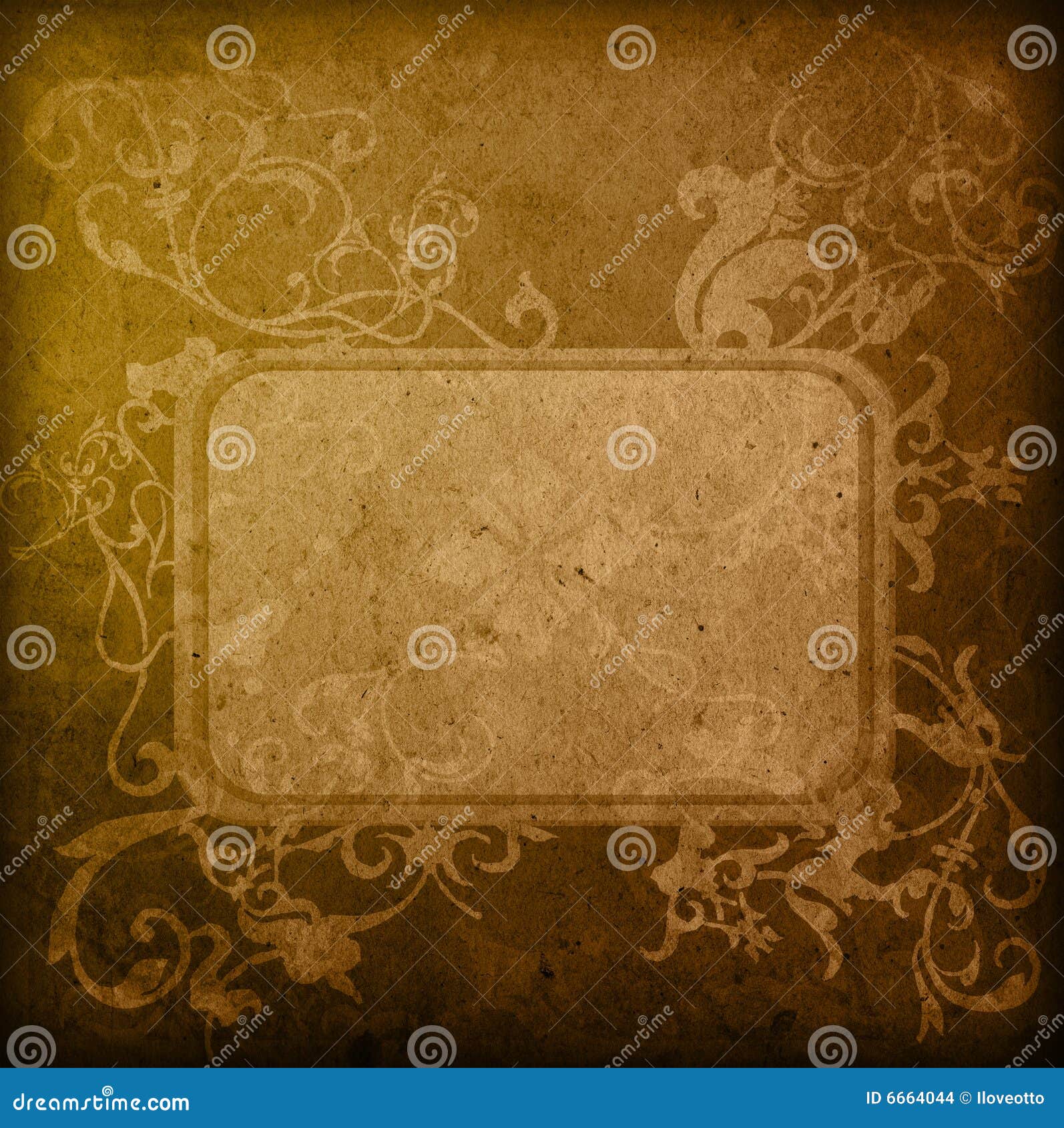 Floral Style Old Paper Textures Frame Stock Photo - Image of abrasion ...