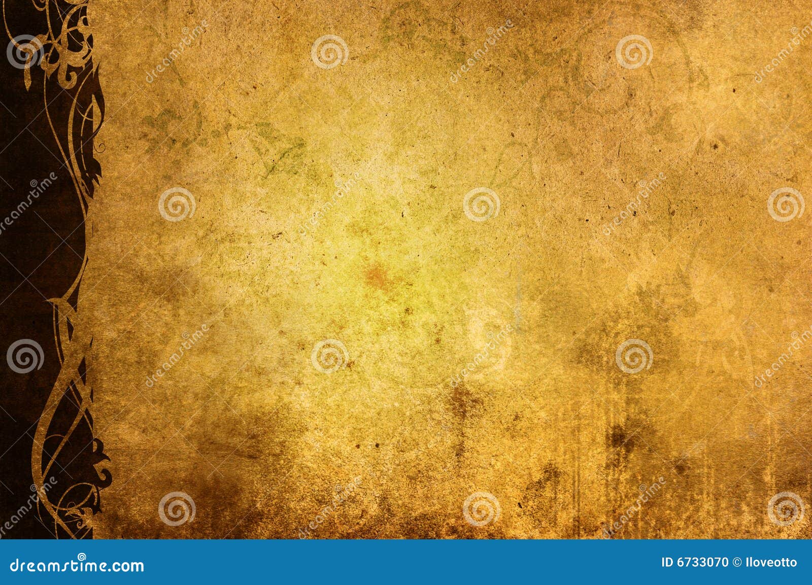 Floral Style Old Paper Textures Frame Stock Photo - Image of grime ...