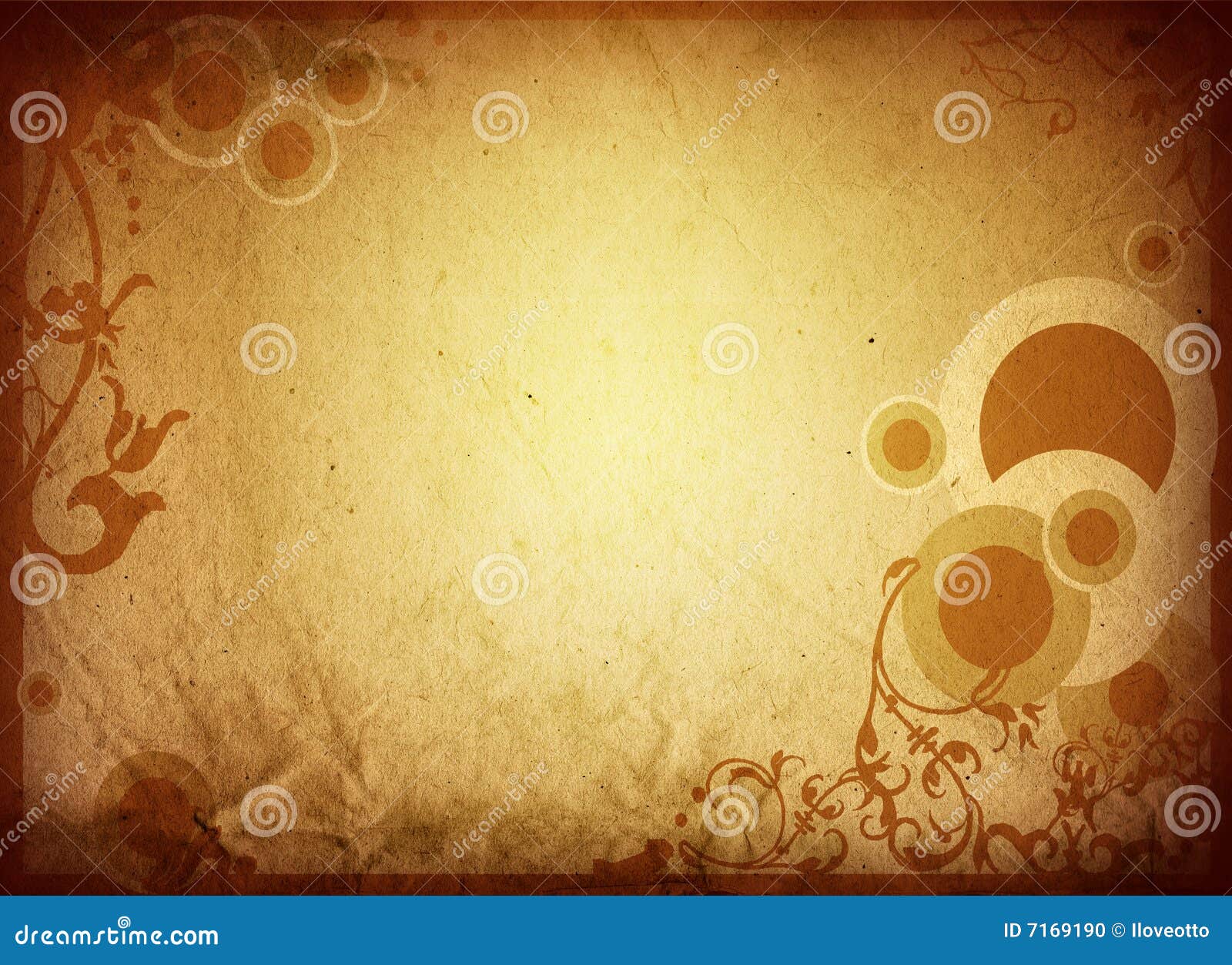 Floral Style Old Paper Textures Frame Stock Photo - Image of ancient ...