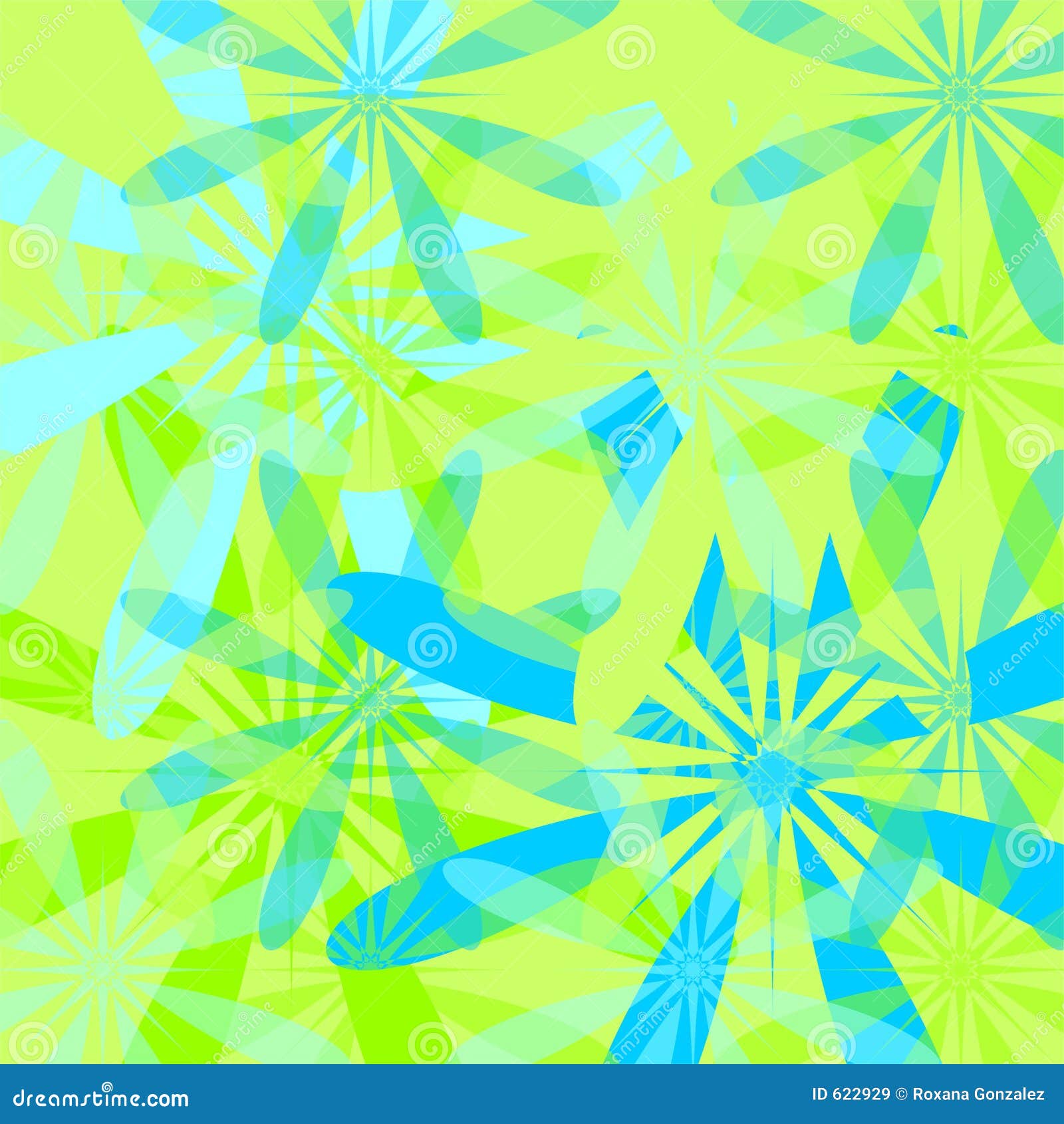 Floral Summer Background - Green Stock Illustration - Illustration of ...