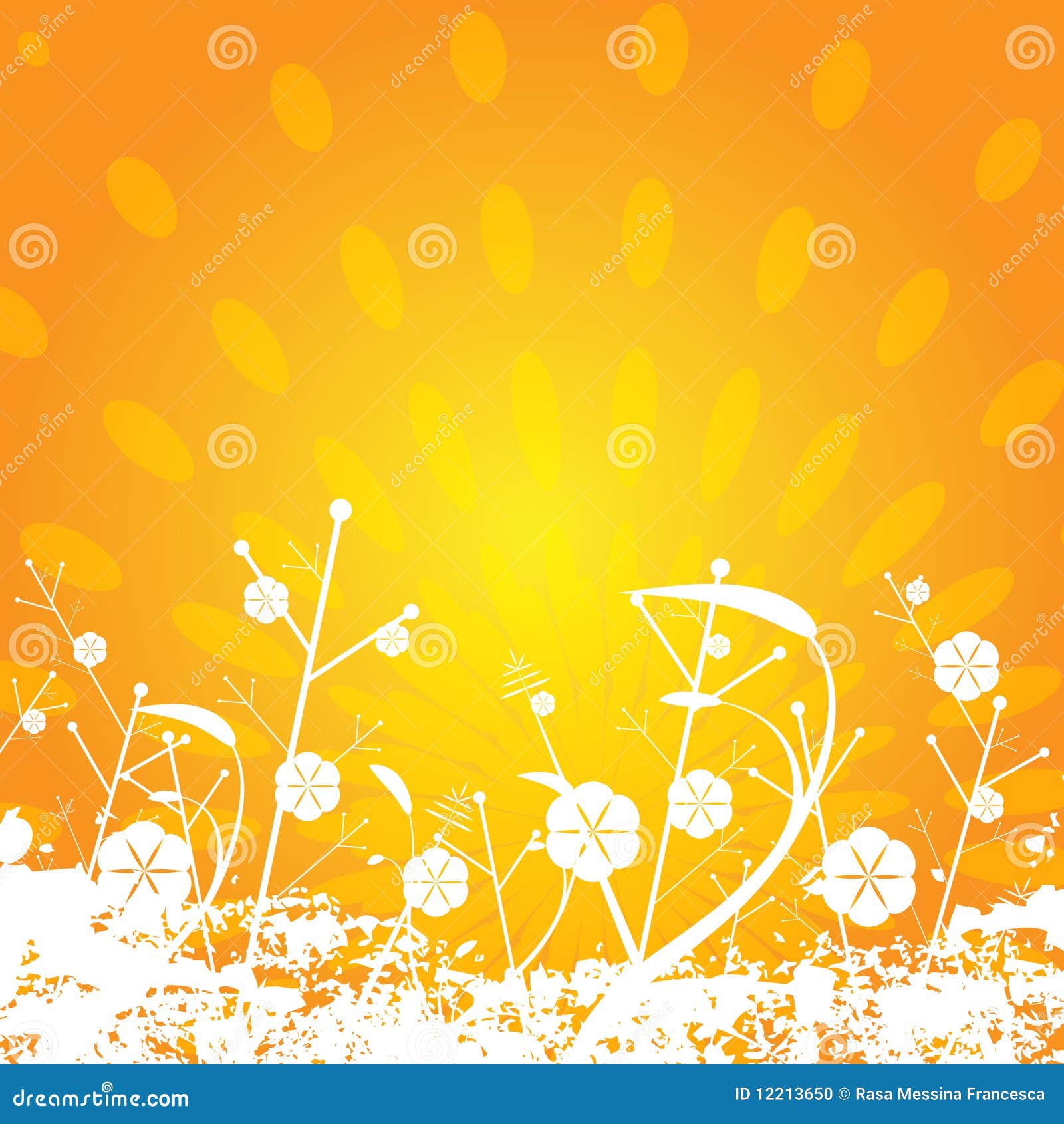 Floral sun background stock vector. Illustration of season - 12213650