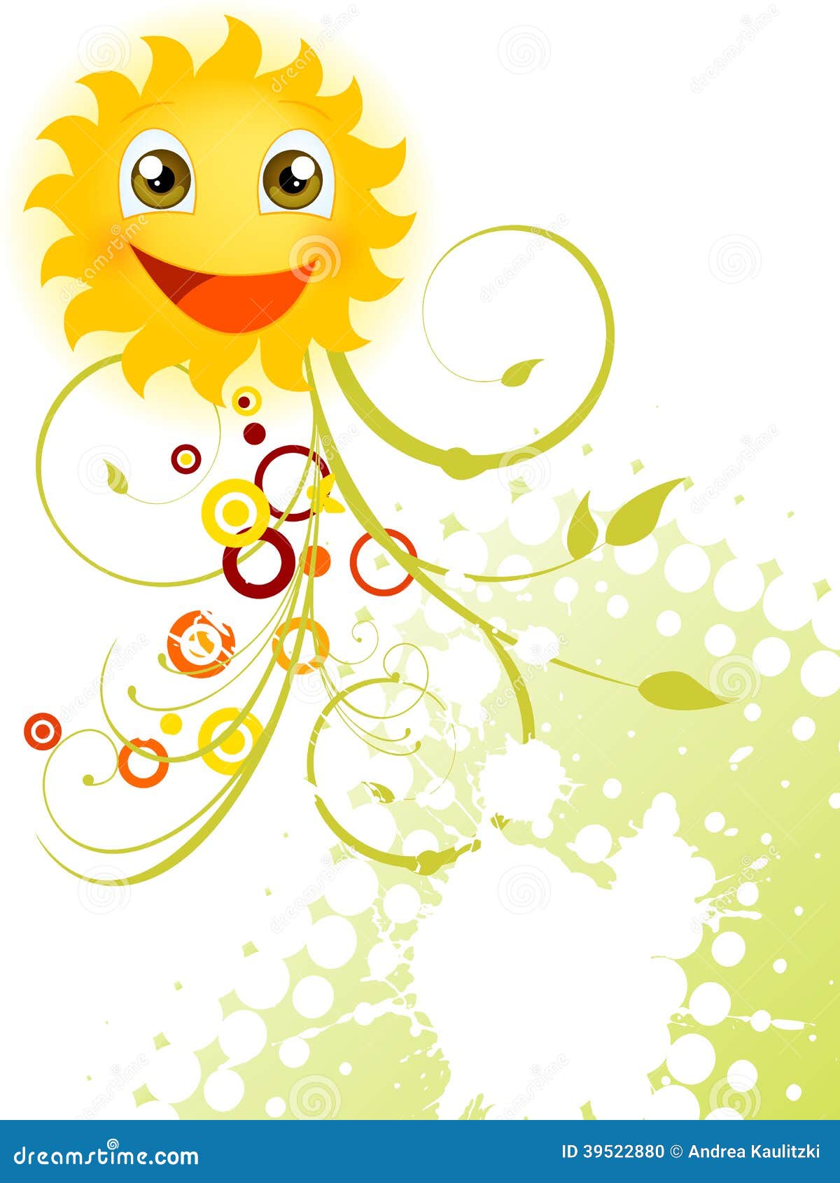 Floral sunshine stock illustration. Illustration of graphics - 39522880