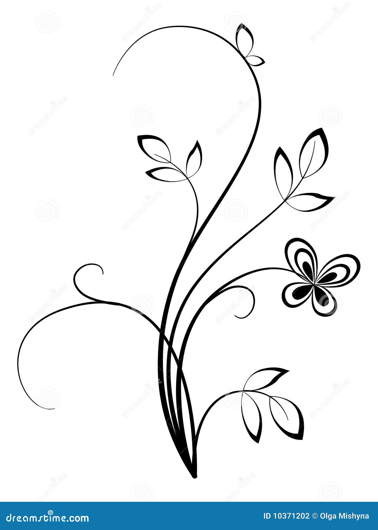 Floral swirl stock illustration. Illustration of beautiful - 10371202