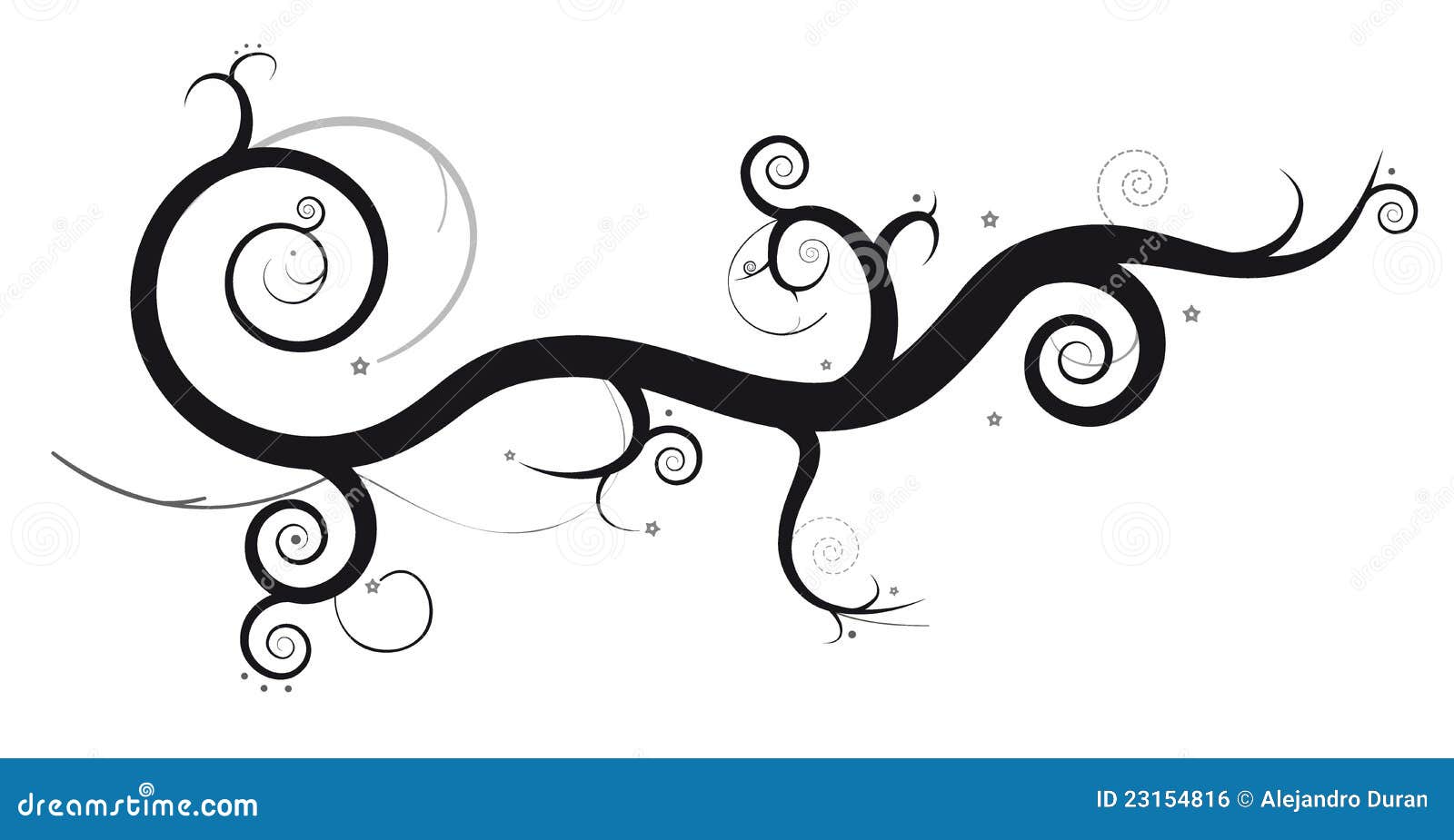 Floral swirl stock vector. Illustration of modern, design - 23154816