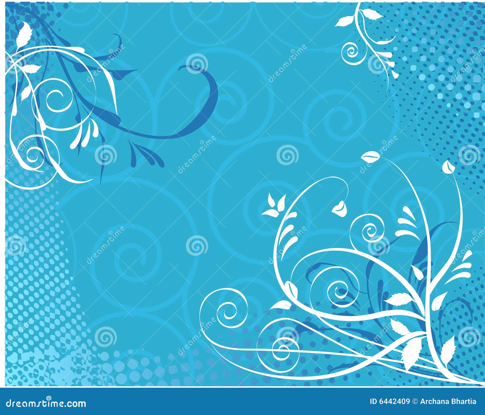 Floral swirl background stock vector. Illustration of curve - 6442409