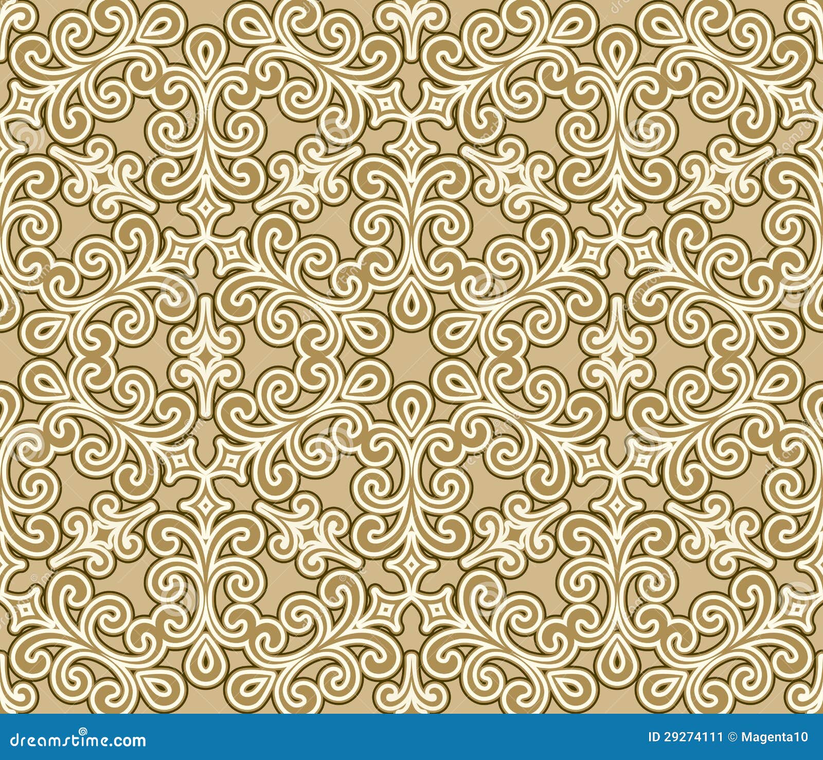 Floral swirls pattern stock vector. Illustration of ornament - 29274111