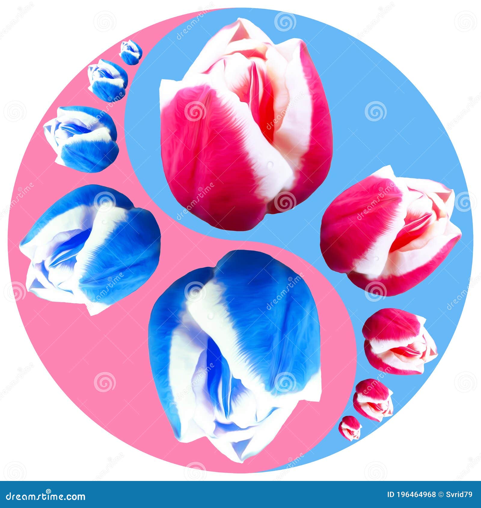 Floral Symbol Yin-Yang. Tulip. Geometric Pattern of Yin-Yang Symbol ... Floral Symbol Yin-Yang. Tulip. Geometric Pattern of Yin-Yang Symbol ...