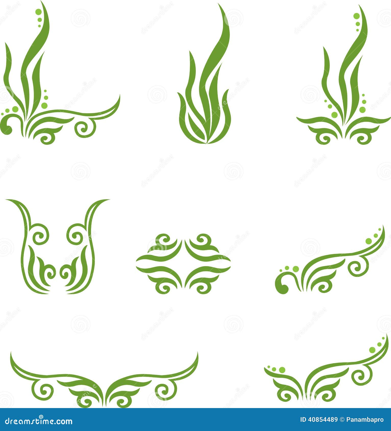 Floral symbols stock illustration. Illustration of element - 40854489