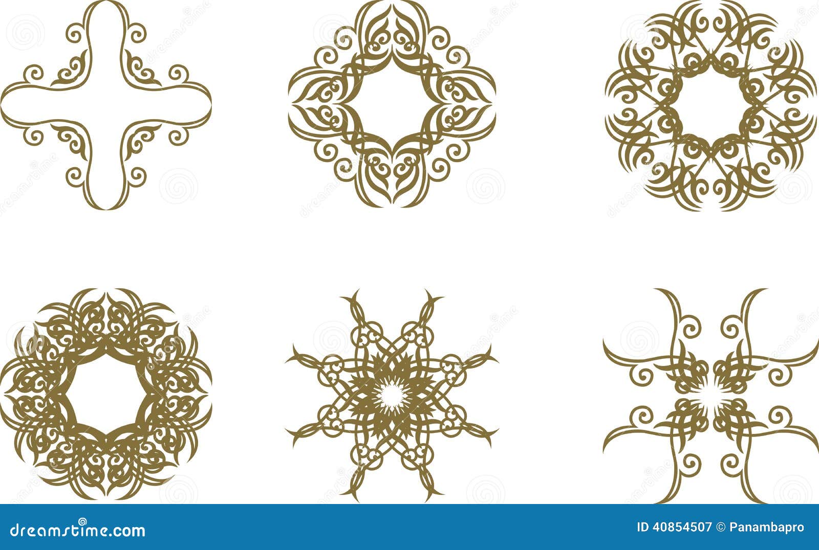 Floral symbols stock illustration. Illustration of template - 40854507