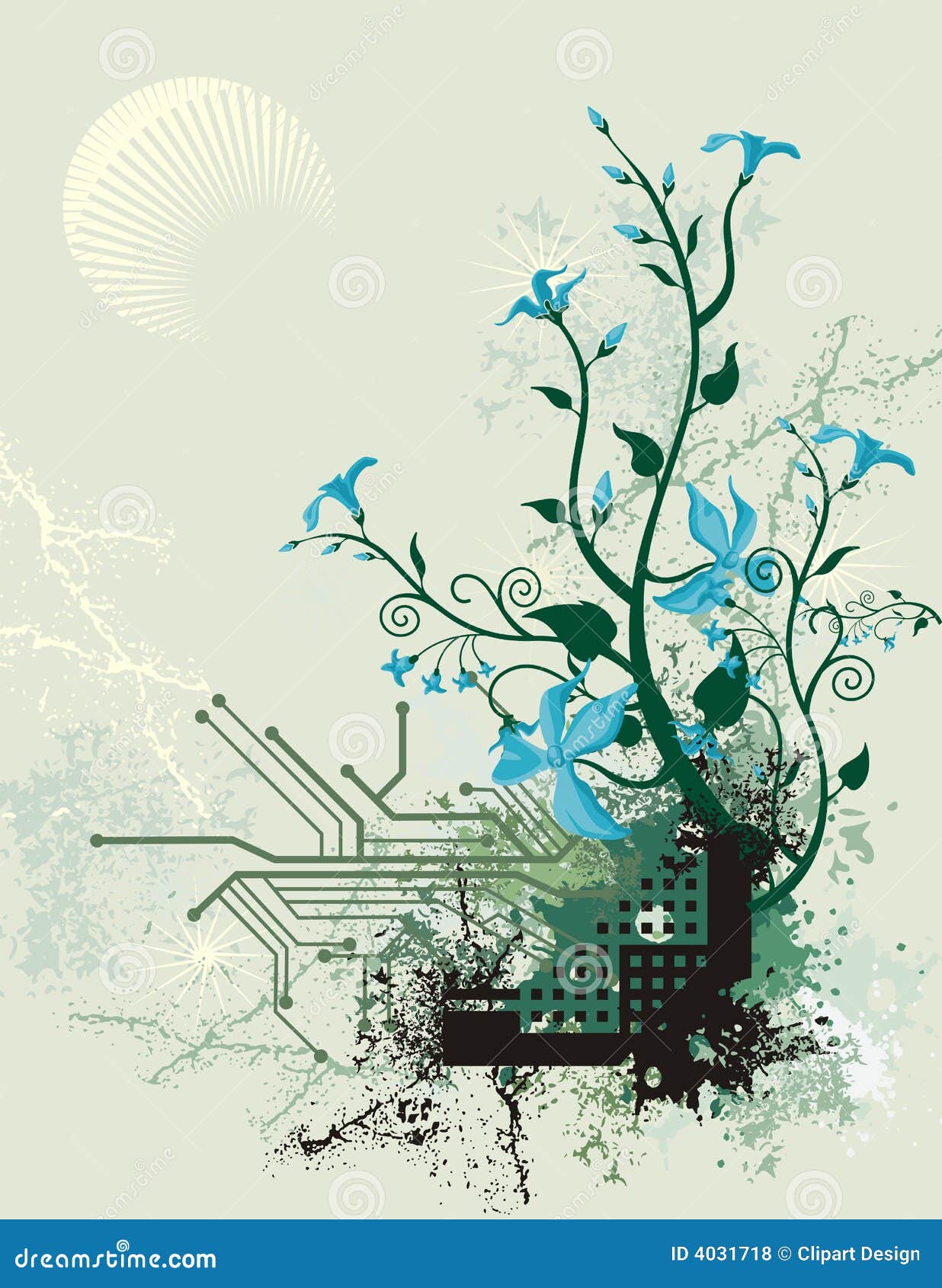 Floral Technical Background Stock Vector - Illustration of high, dirt ...