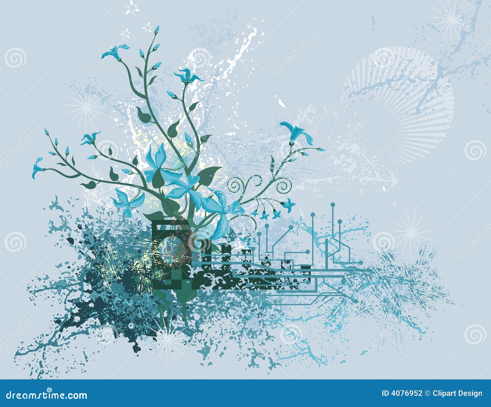 Floral Technical Background Stock Vector - Illustration of design, clip ...