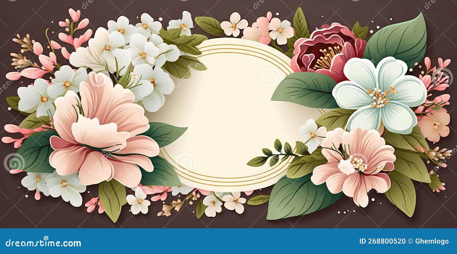Floral Template for Spring Celebration Stock Illustration ...