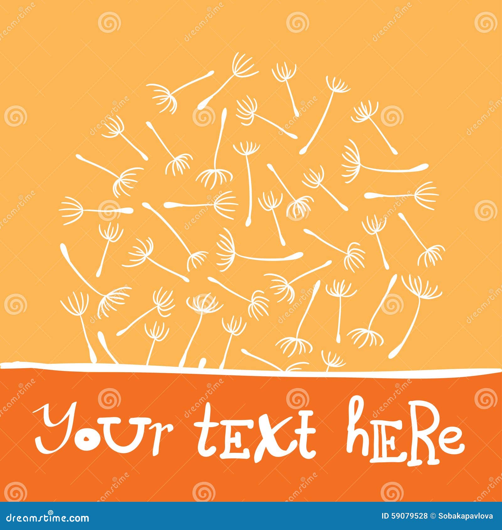 Floral text frame template stock vector. Illustration of dandelion ...