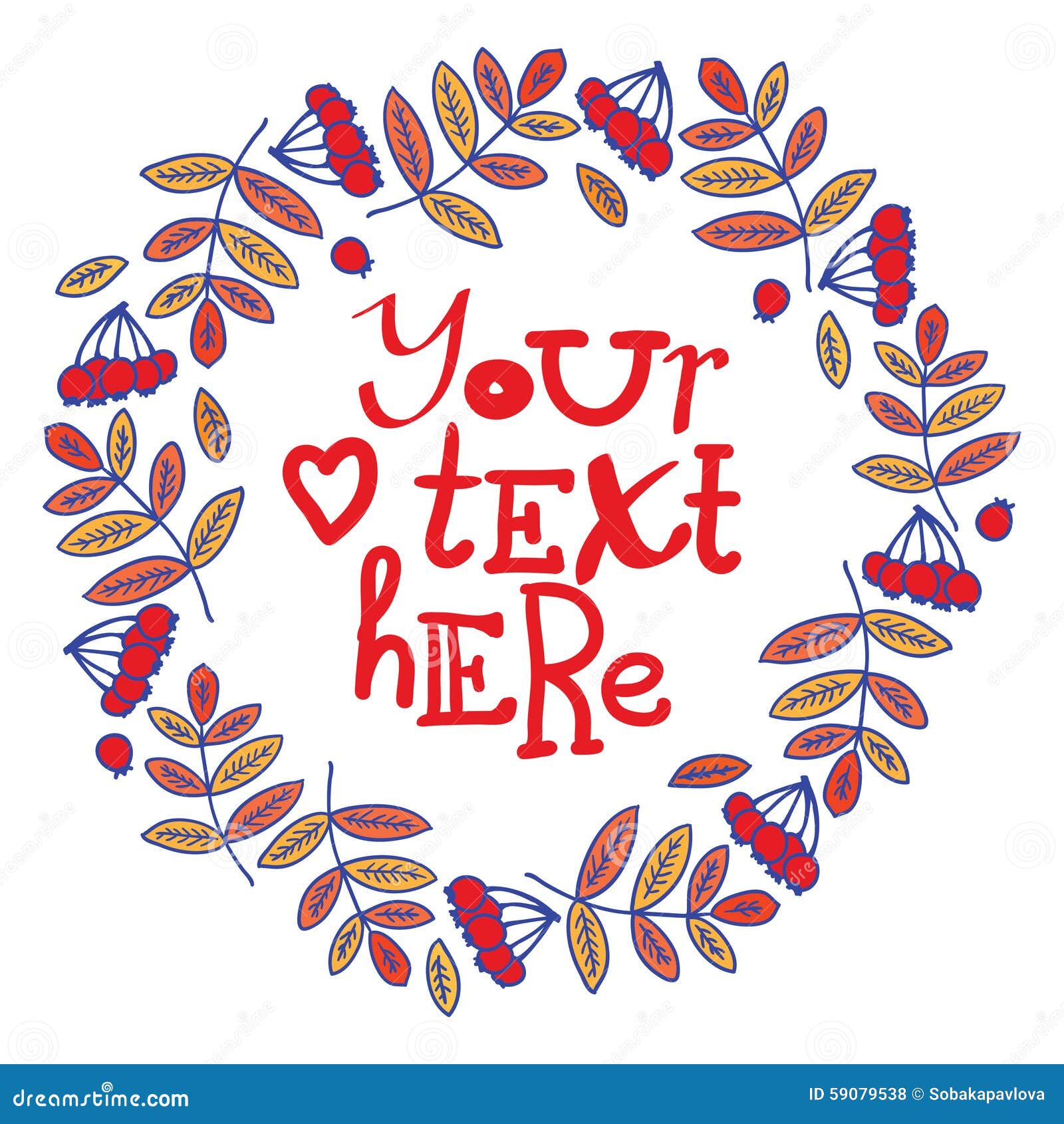 Floral text frame template stock vector. Illustration of border - 59079538