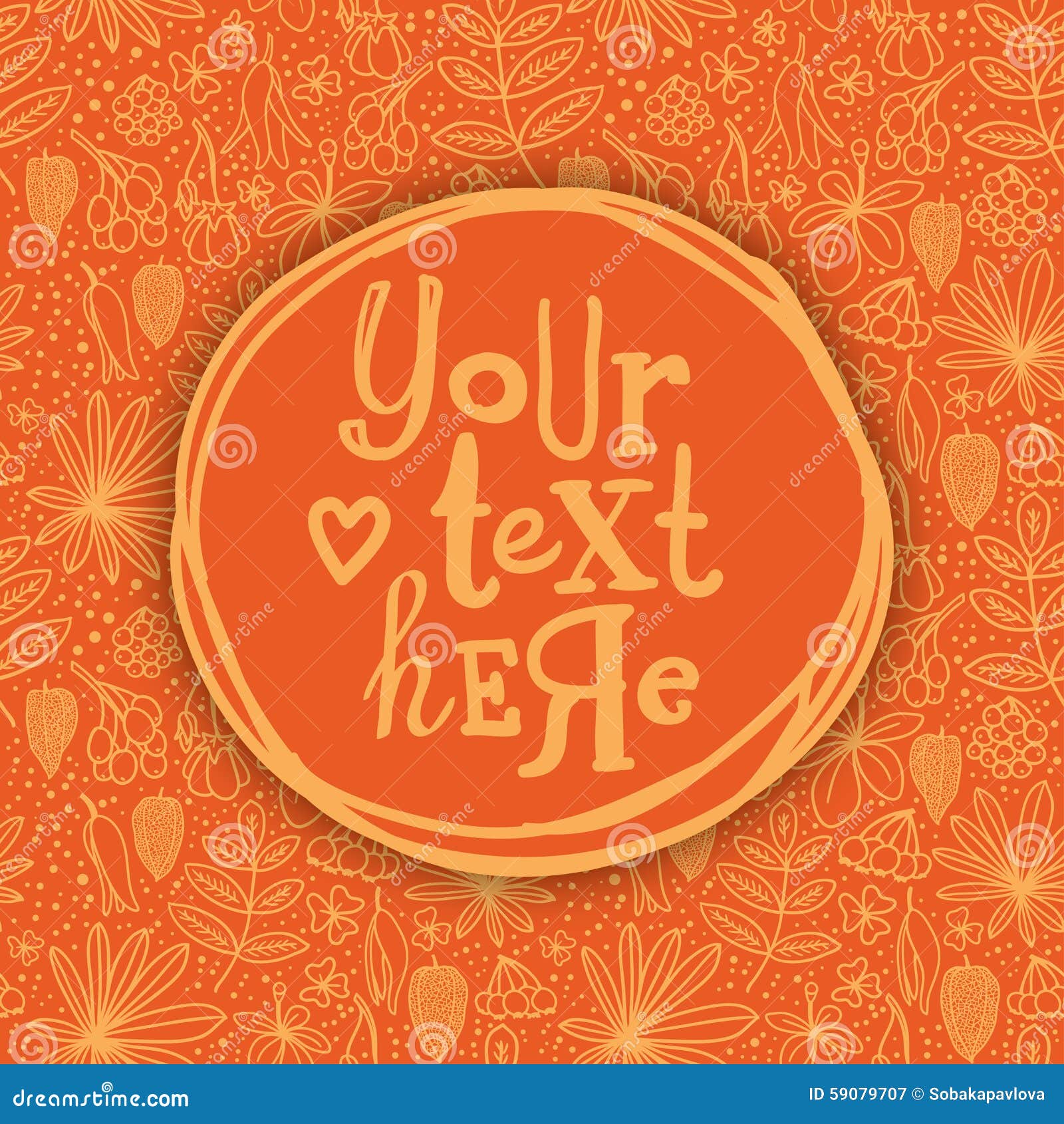 Floral text frame template stock illustration. Illustration of ornament ...
