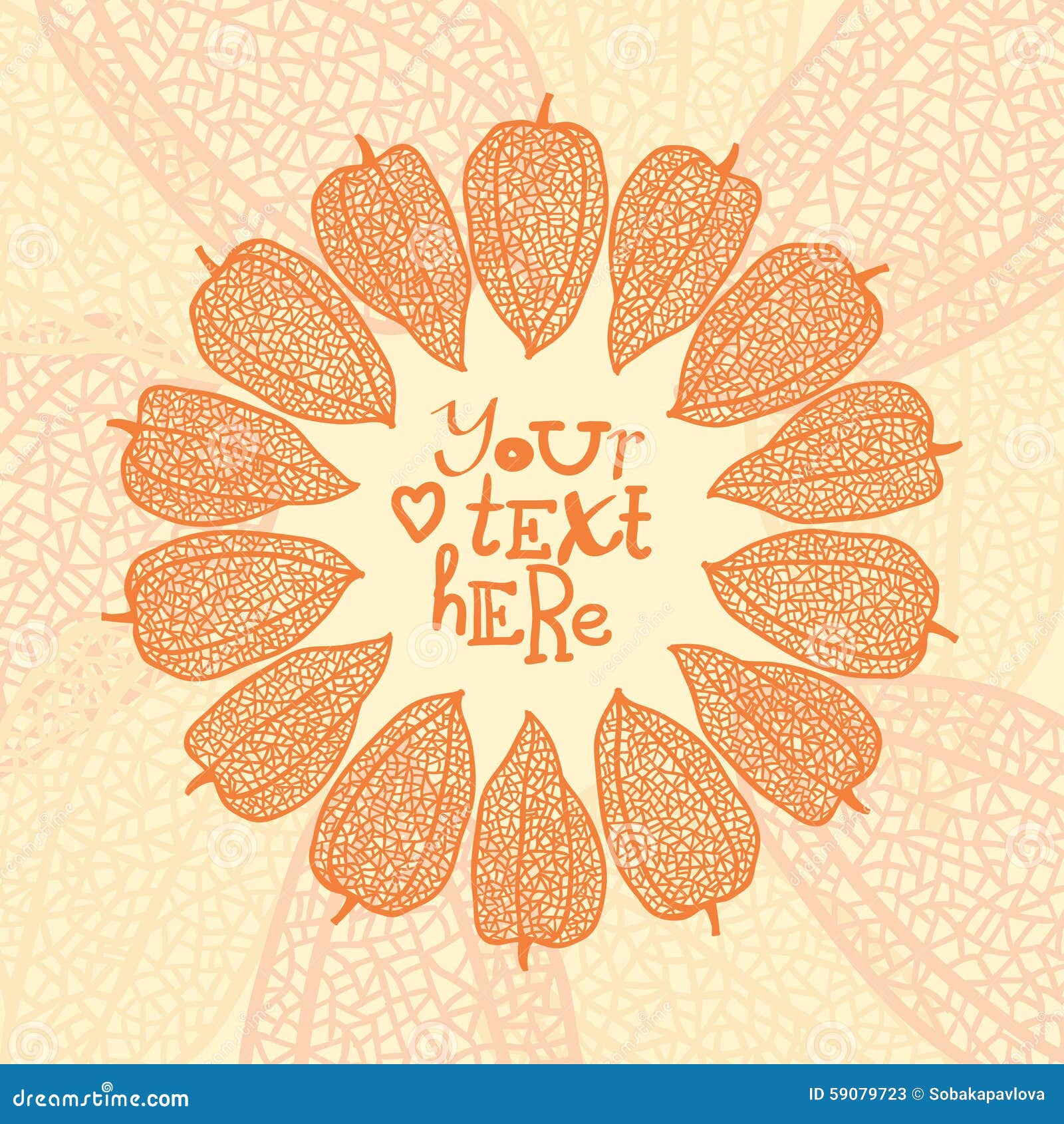 Floral text frame template stock vector. Illustration of floral - 59079723