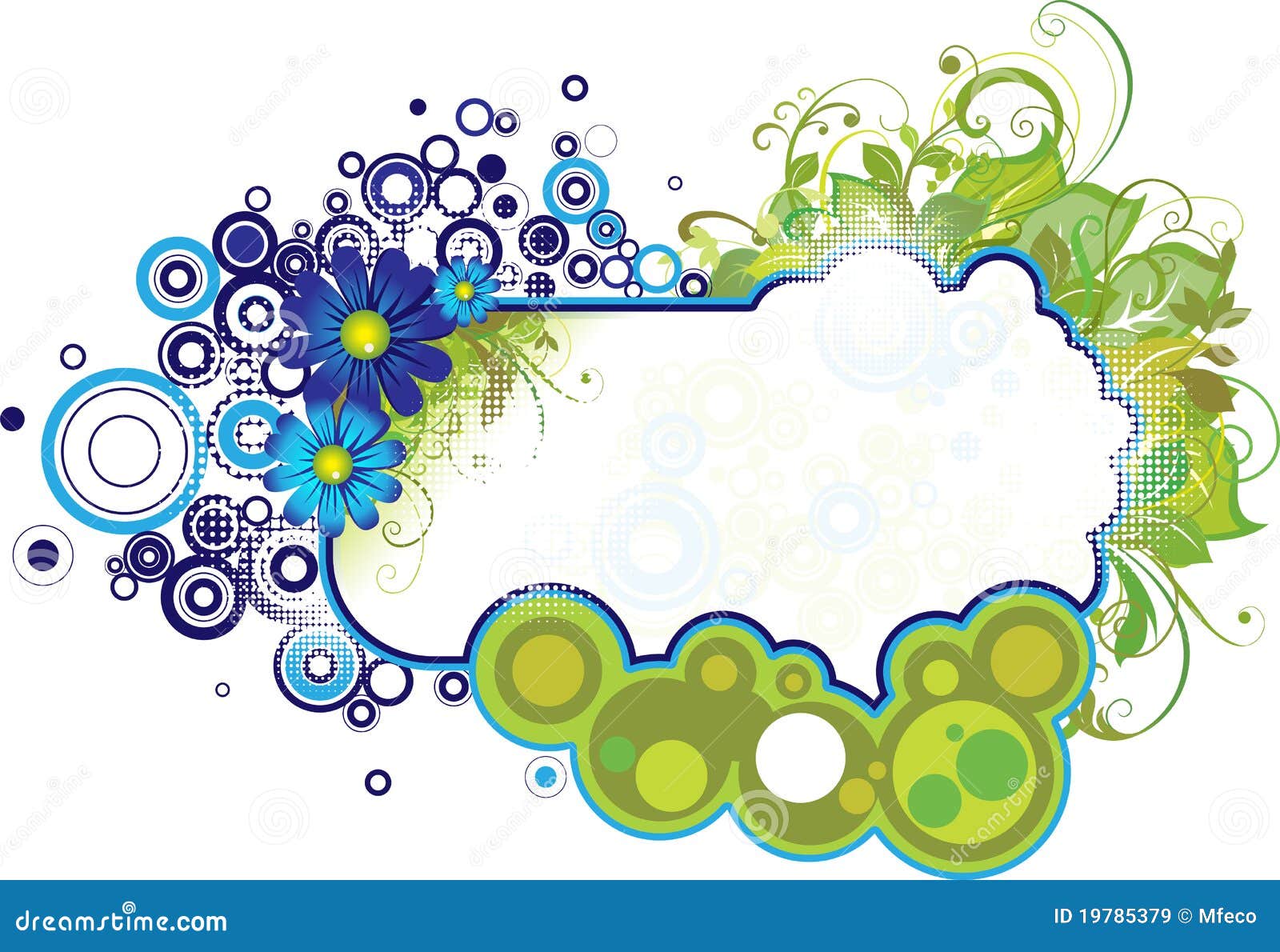 Floral text place stock vector. Illustration of background - 19785379