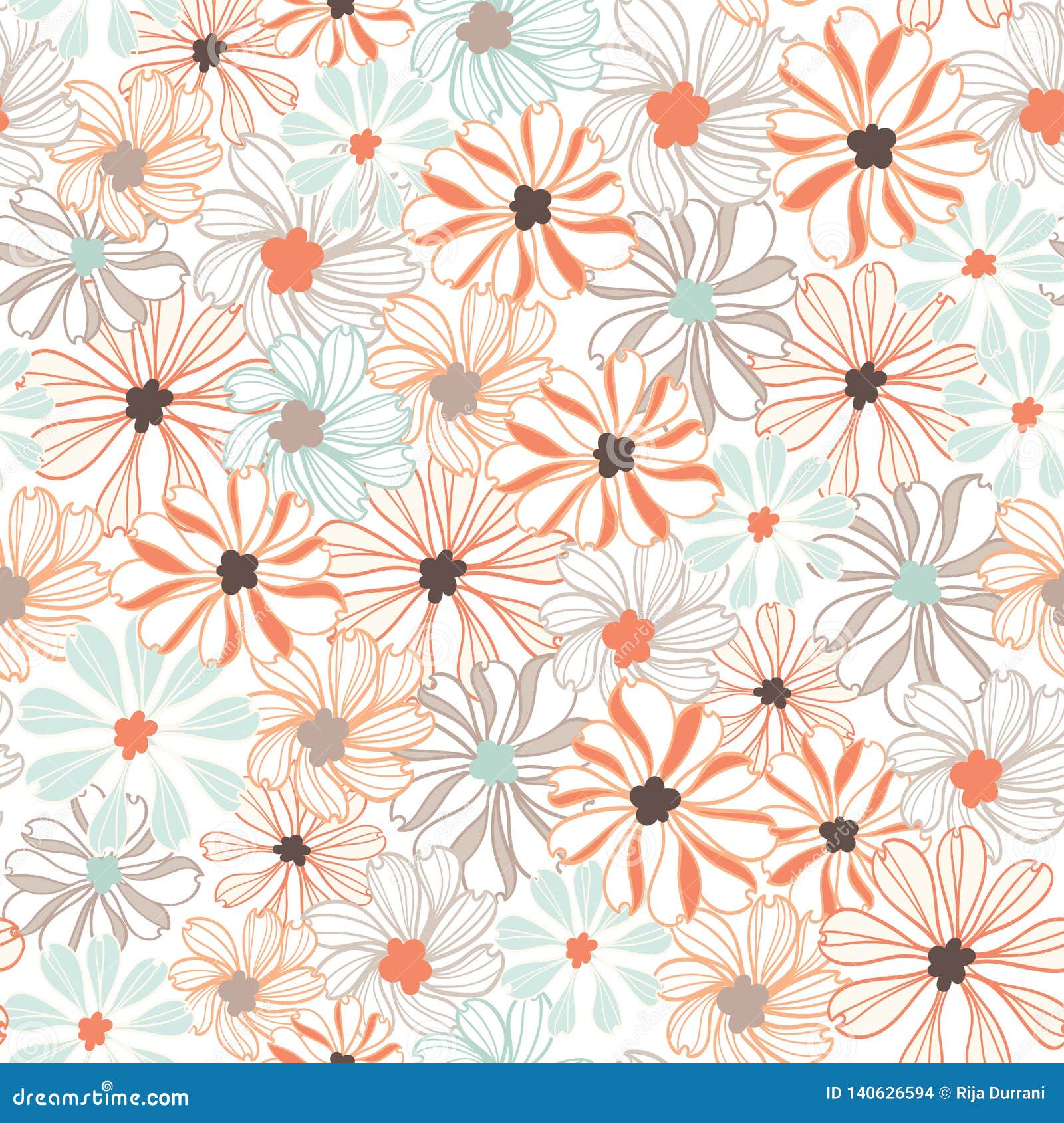 Floral Pastel Texture Seamless Repeating Pattern Design Stock ...