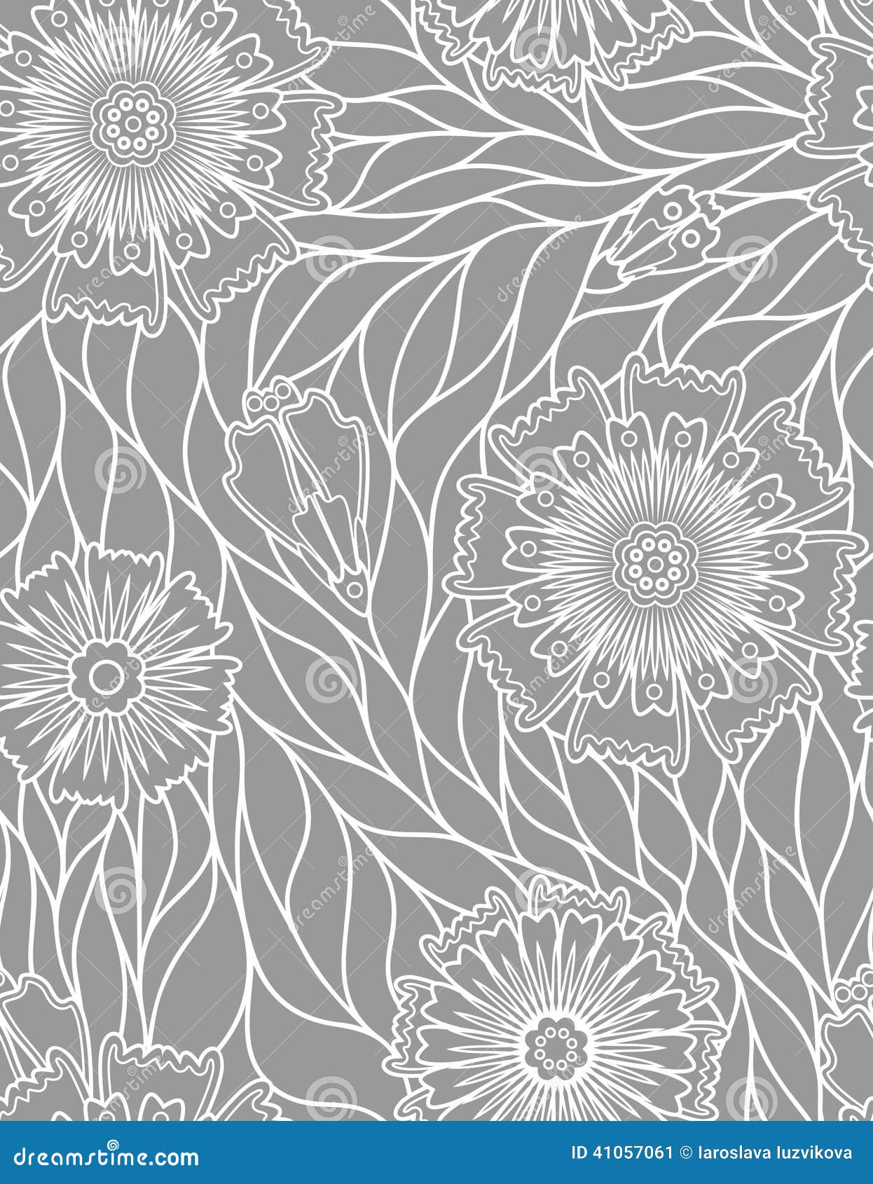 Floral texture gray stock vector. Illustration of cloth - 41057061