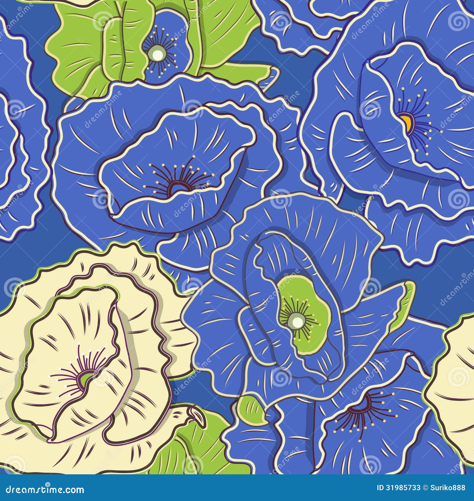 Floral texture stock vector. Illustration of garden, flores - 31985733