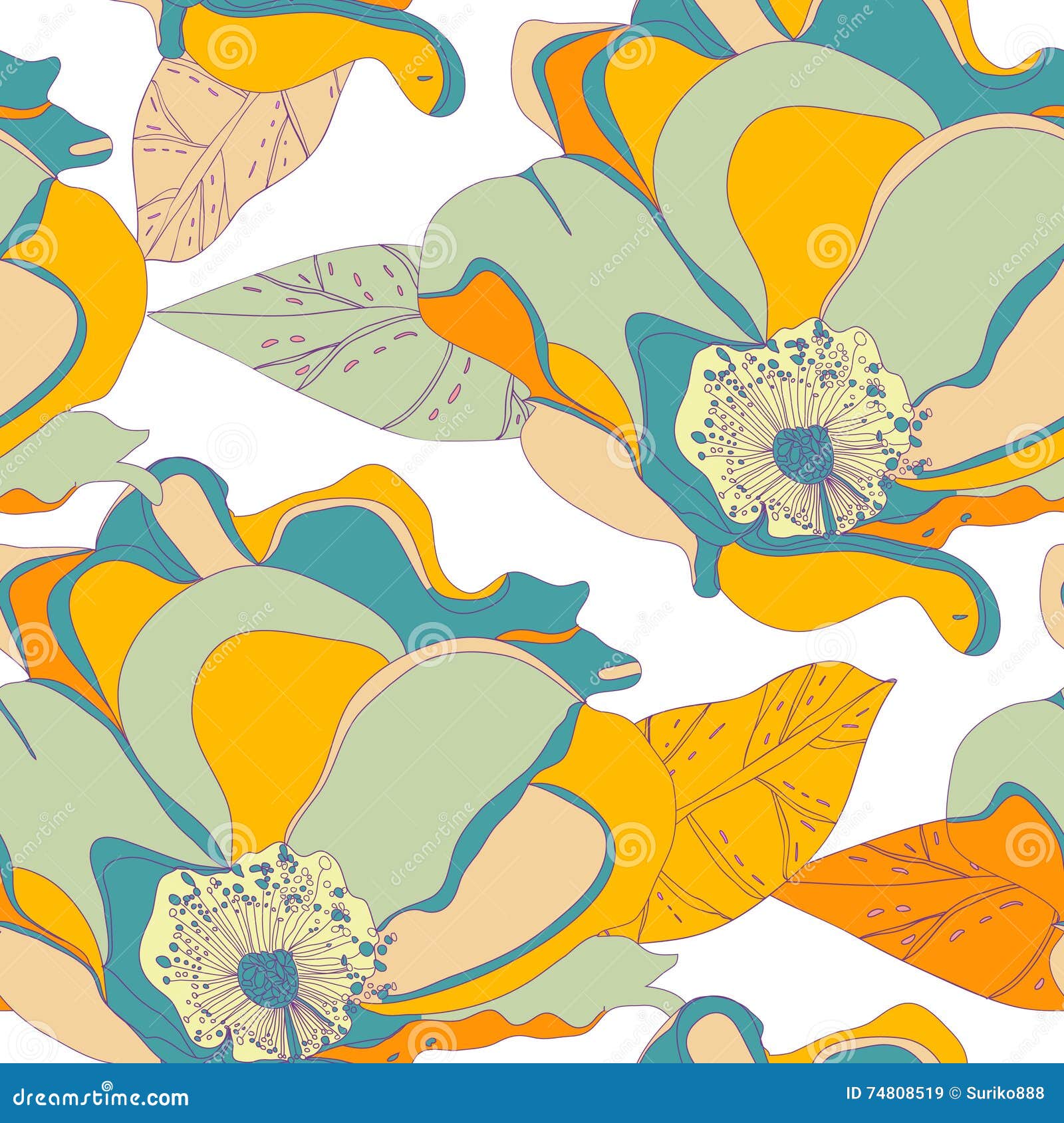 Floral texture stock illustration. Illustration of pattern - 74808519