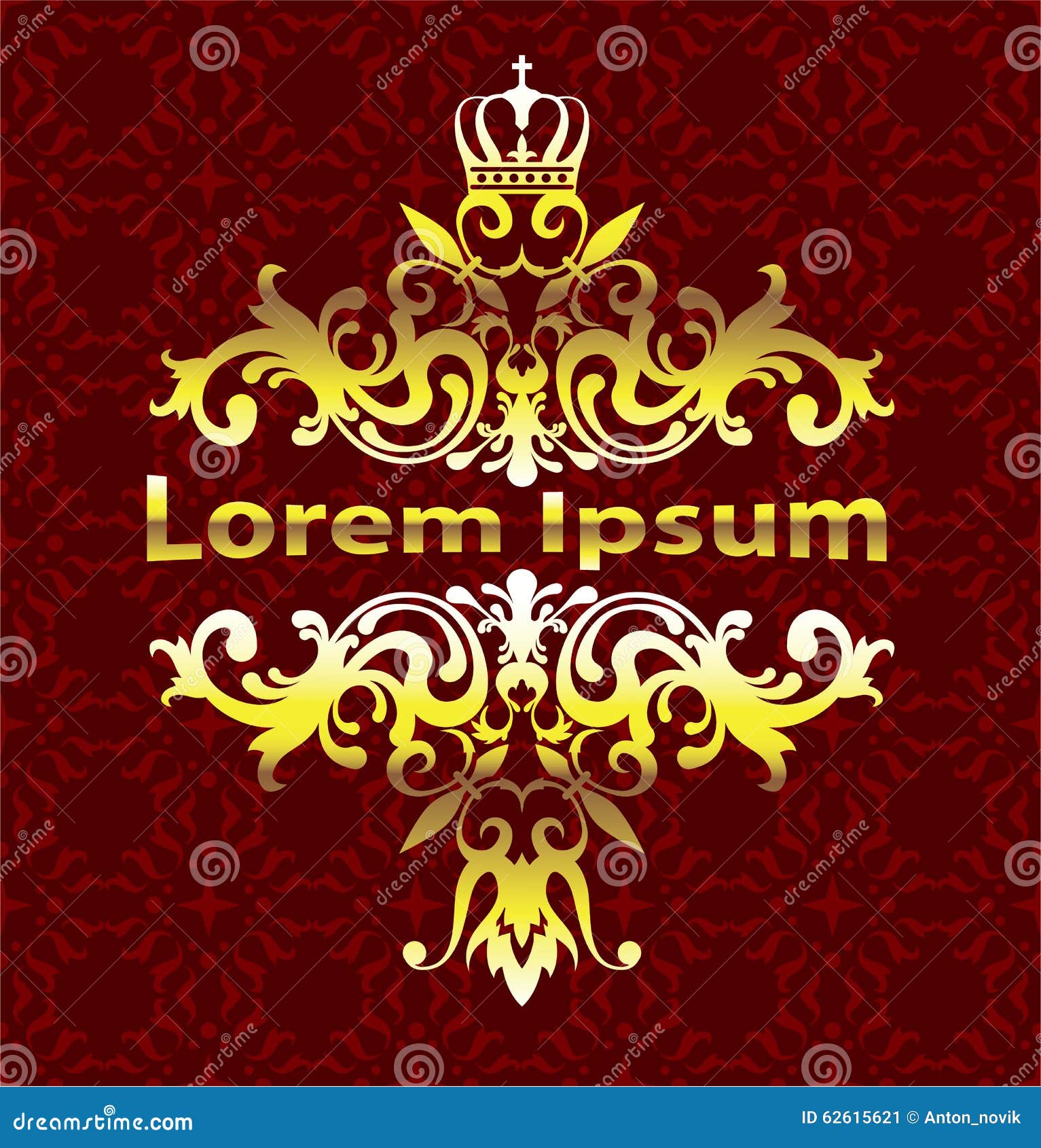 Floral Title Ornament Golden Vector Decoration Stock Vector ...