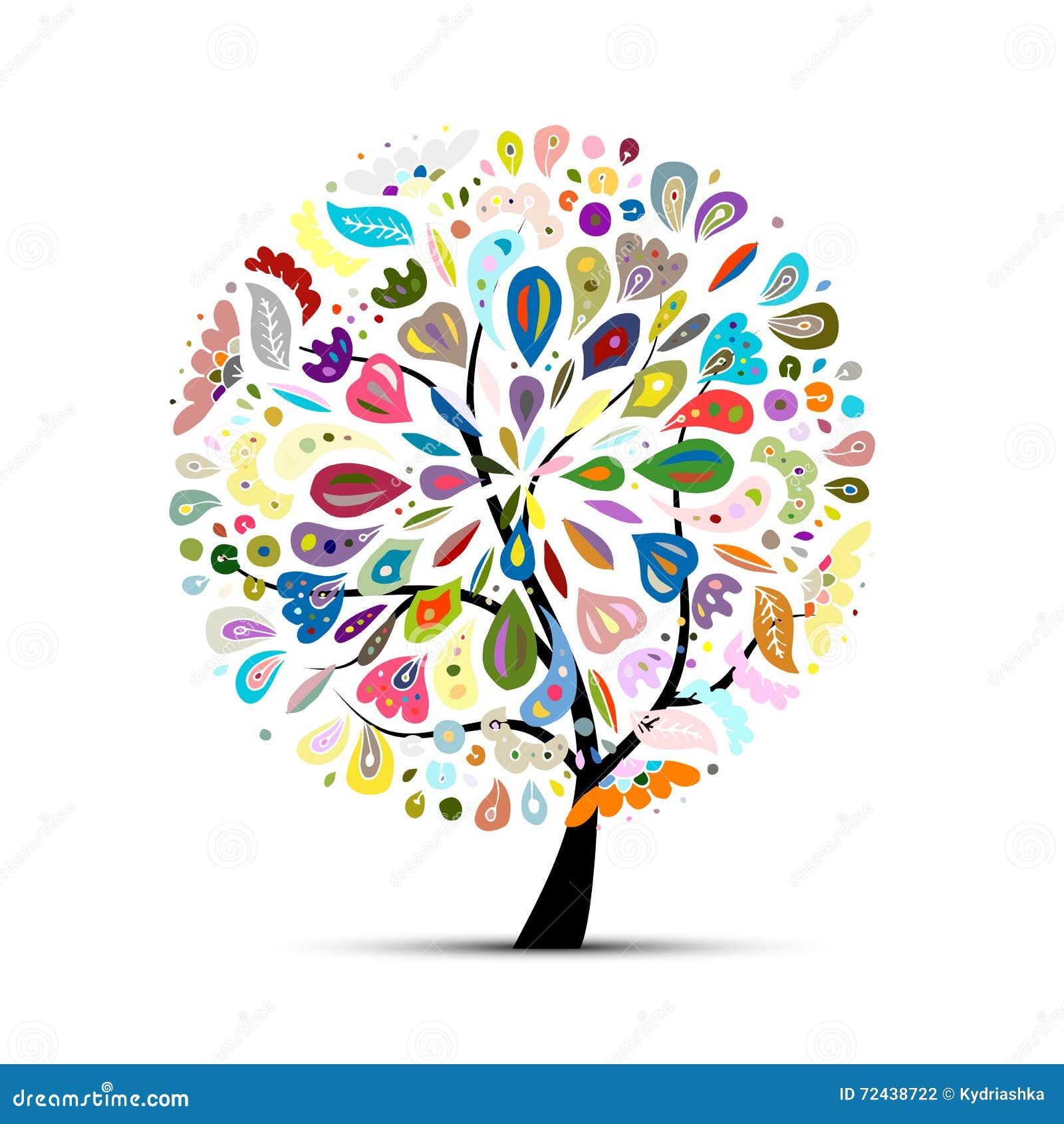 Floral Tree for Your Design Stock Vector - Illustration of flower ...