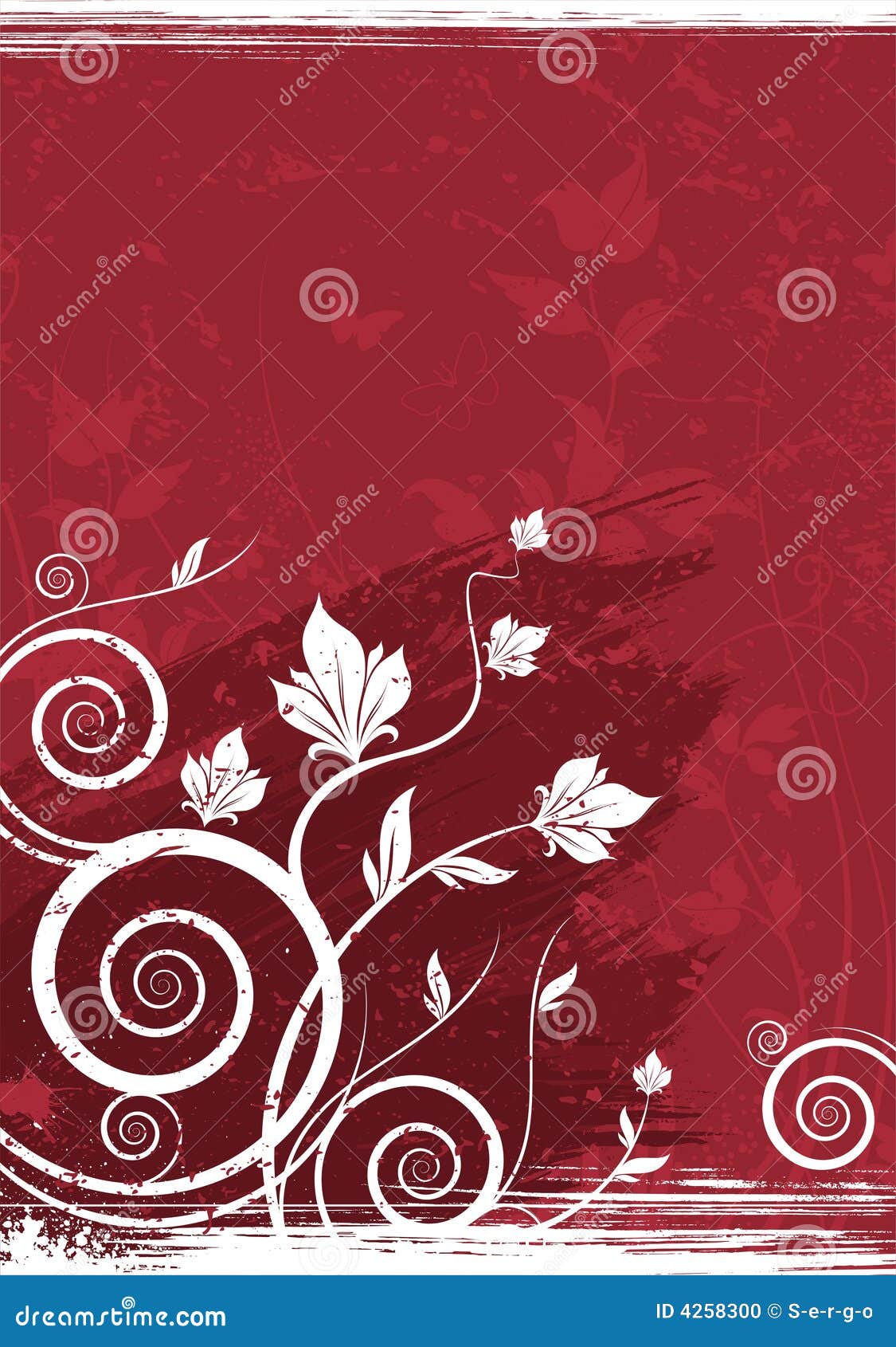 Floral vector background stock vector. Illustration of curl - 4258300