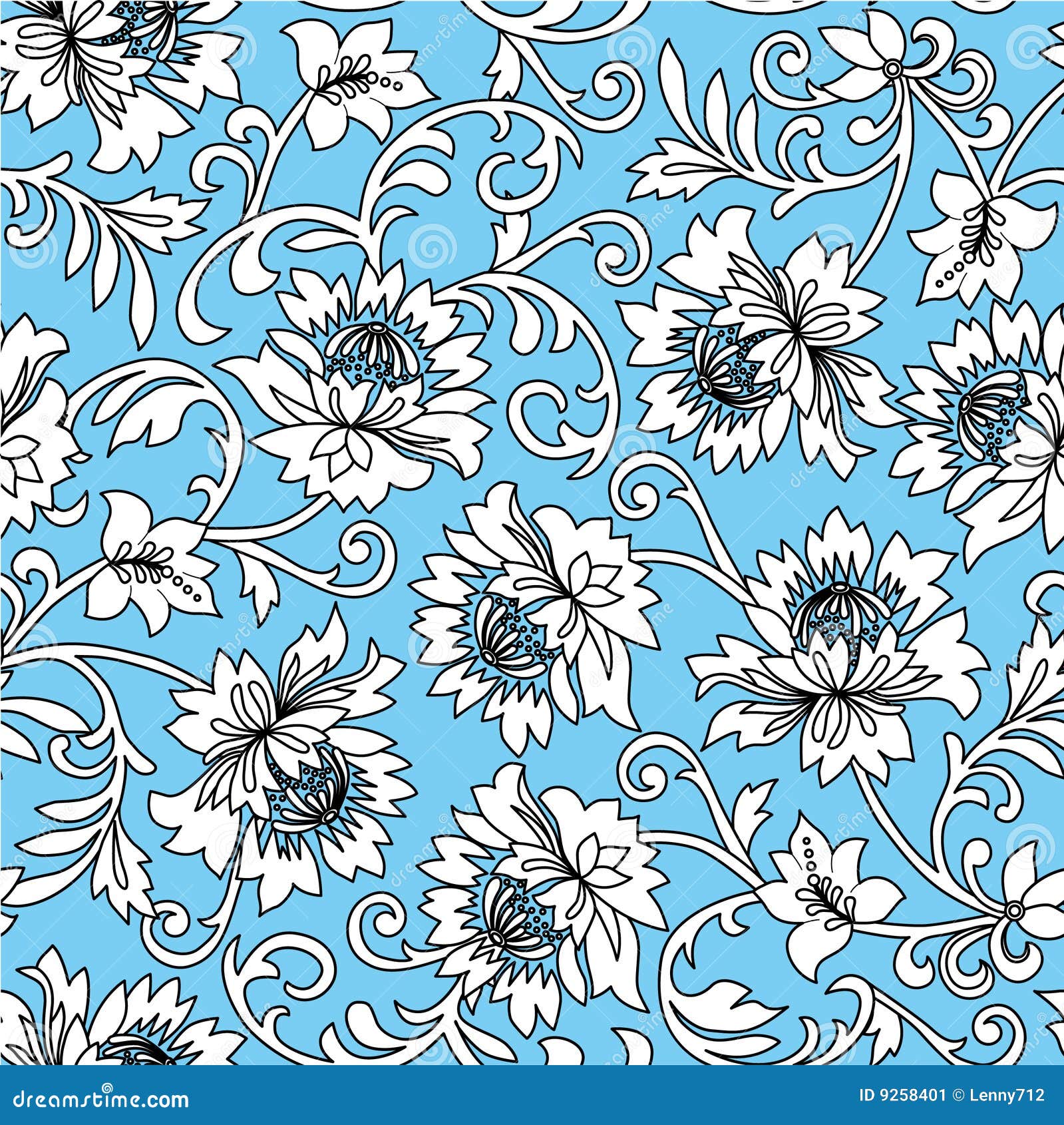 Floral vector background stock vector. Illustration of flower - 9258401